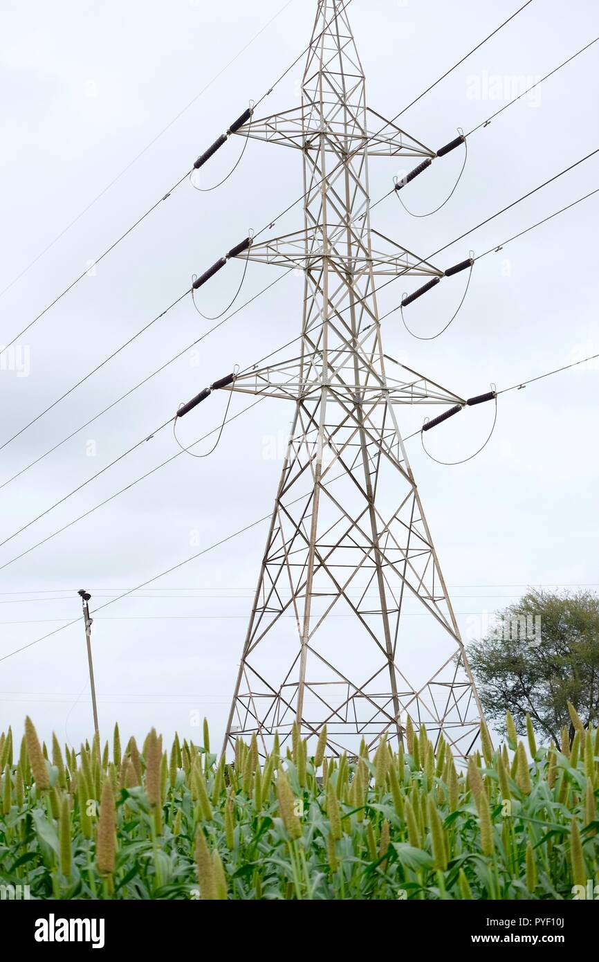 tall tower-like structure used for carrying electricity cables high ...