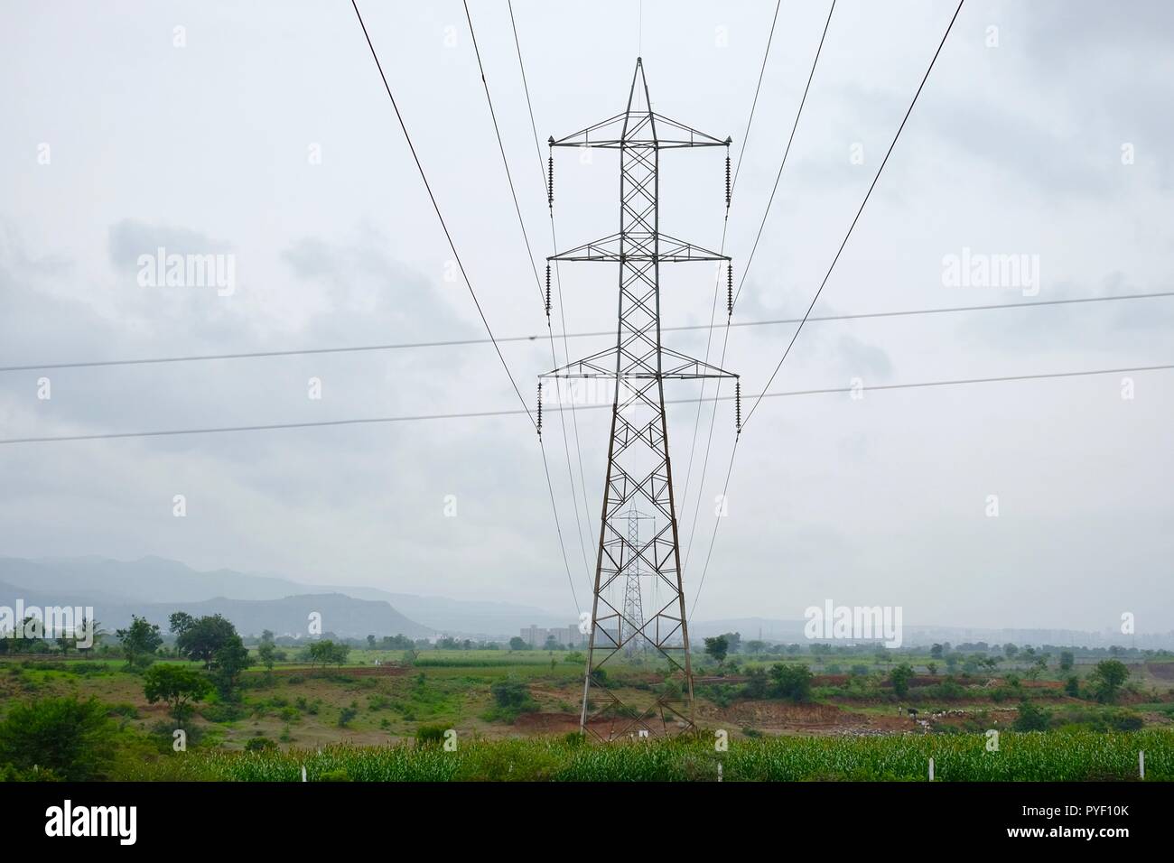 tall tower-like structure used for carrying electricity cables high ...