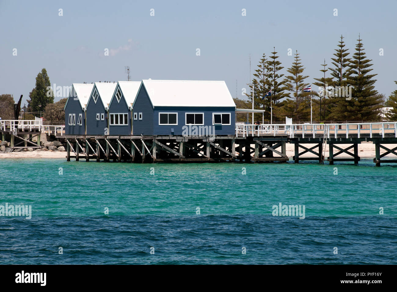 Busselton Australia, view of pier looking back to shore Stock Photo - Alamy