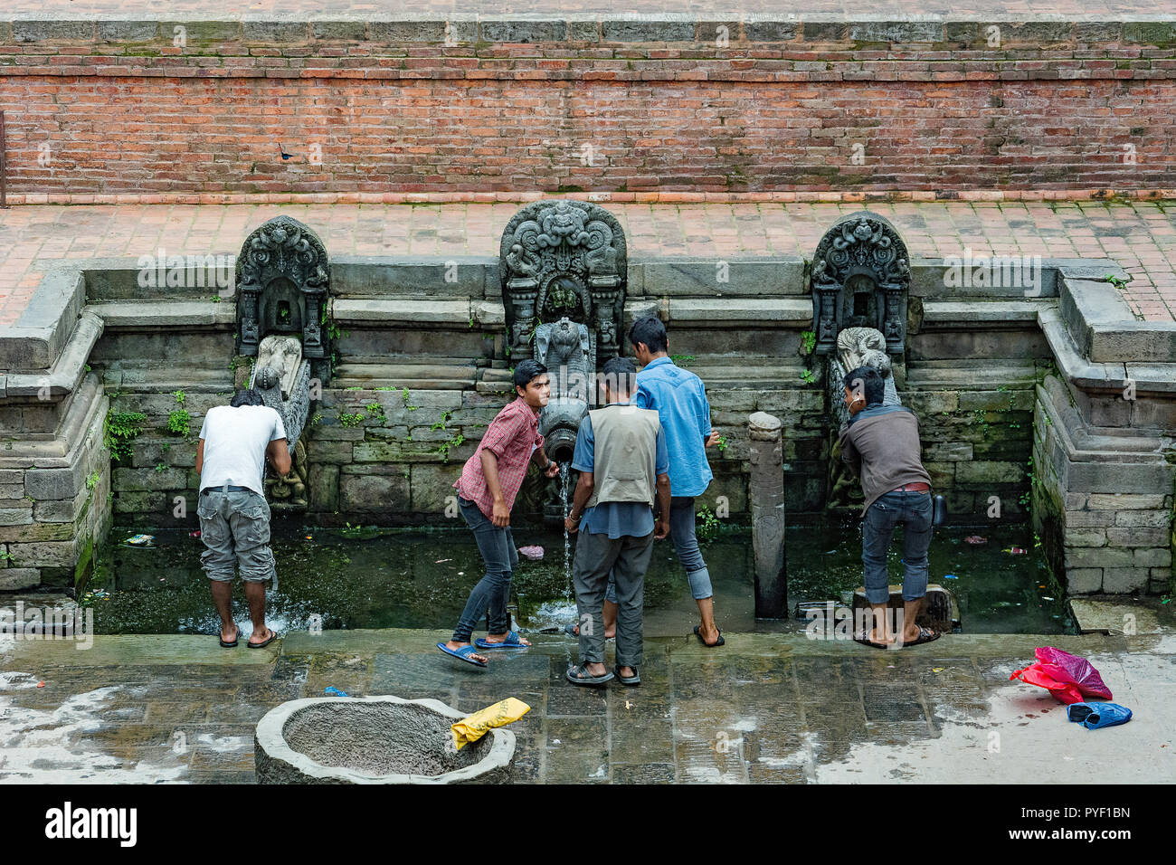 Public washing area, Kathmandu, Nepal Stock Photo - Alamy