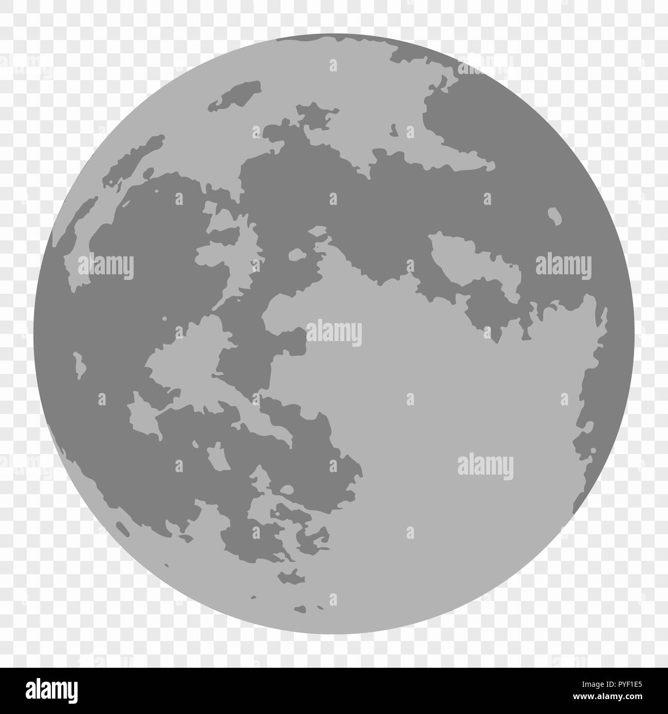 Vector realistic map of moon isolated Stock Vector Image & Art - Alamy