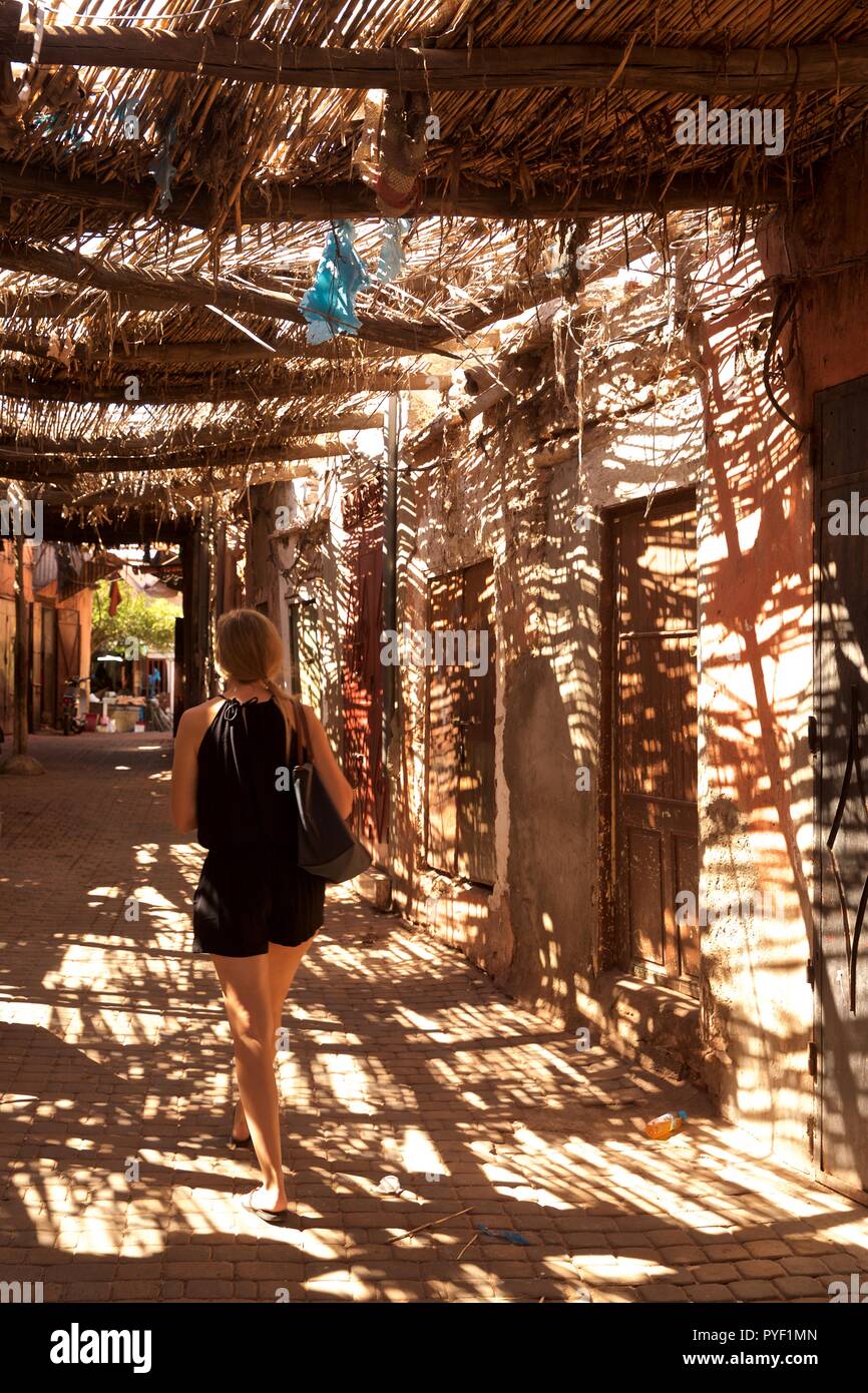 Morocco street scene Stock Photo - Alamy