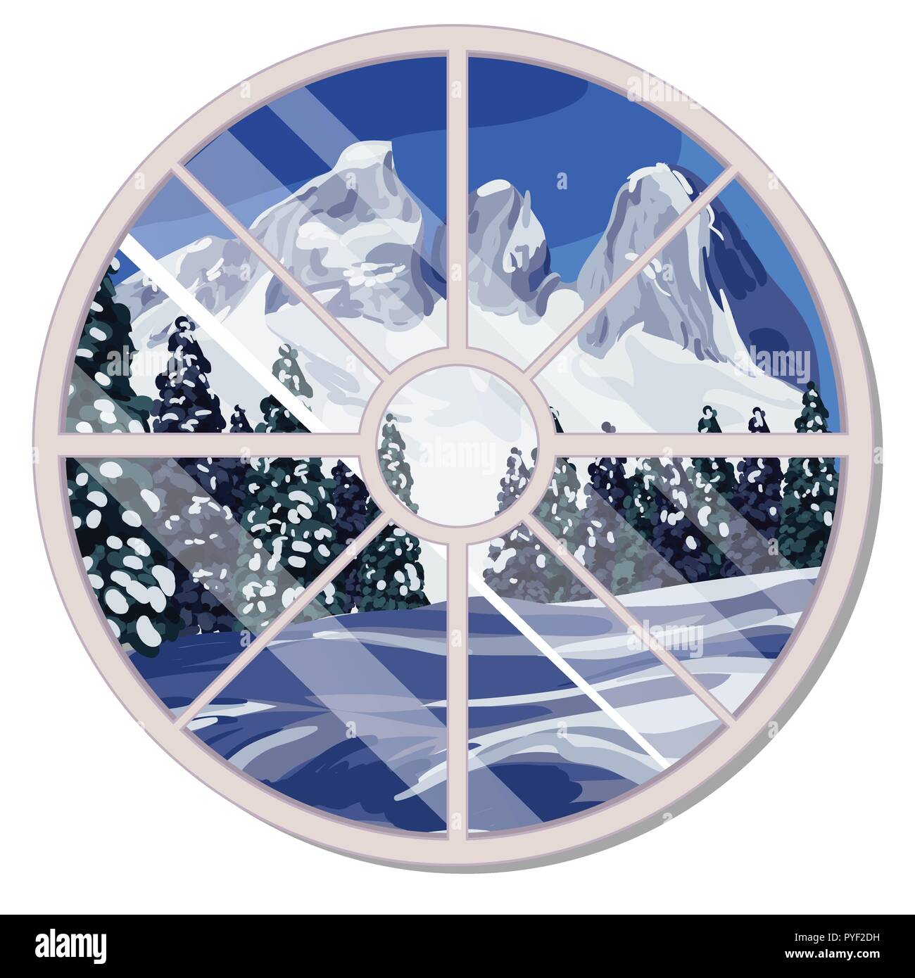 View landscape on slope Cut Out Stock Images & Pictures - Alamy