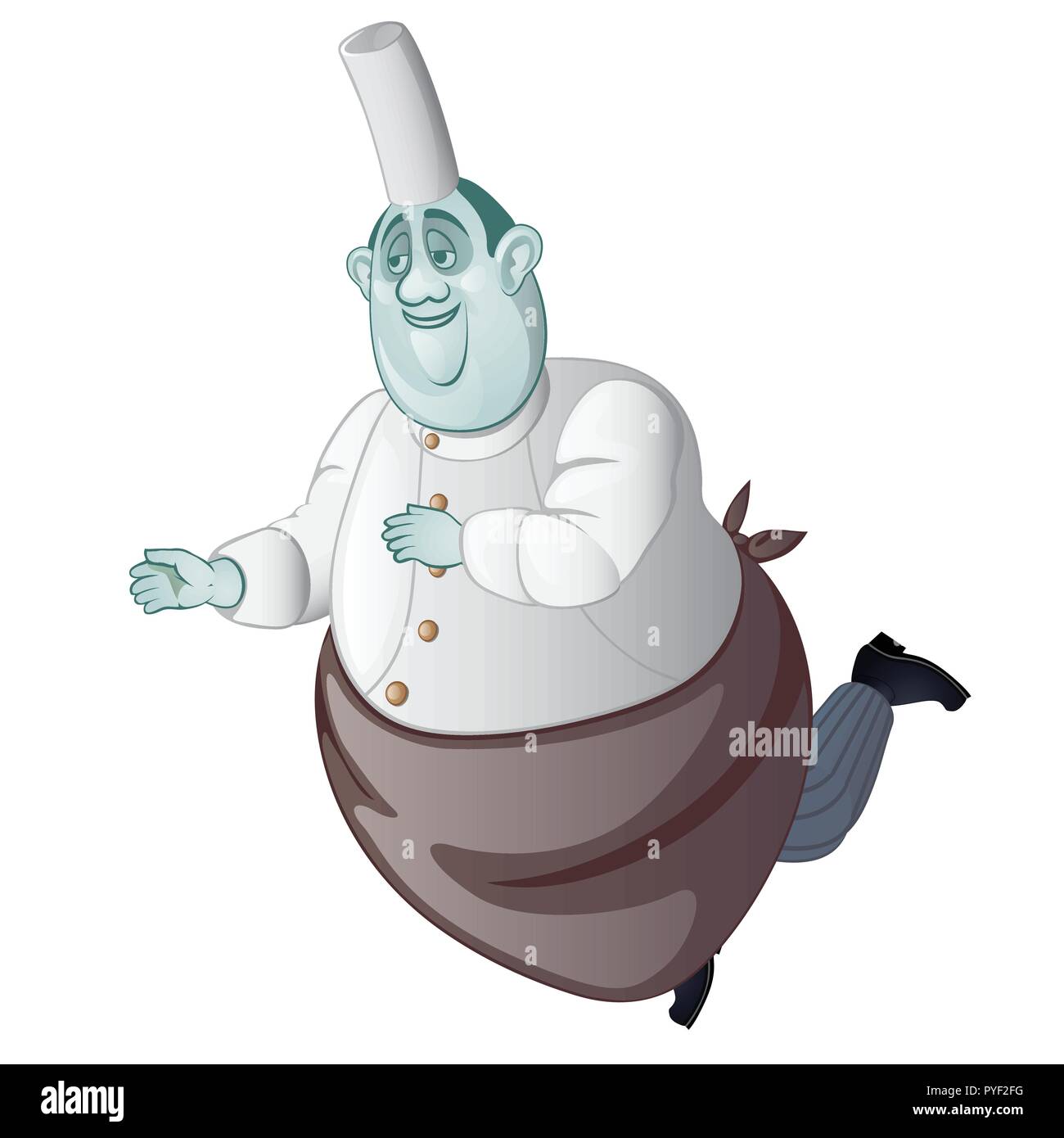 Cartoon a Ghost chef isolated on a white background. Vector ...