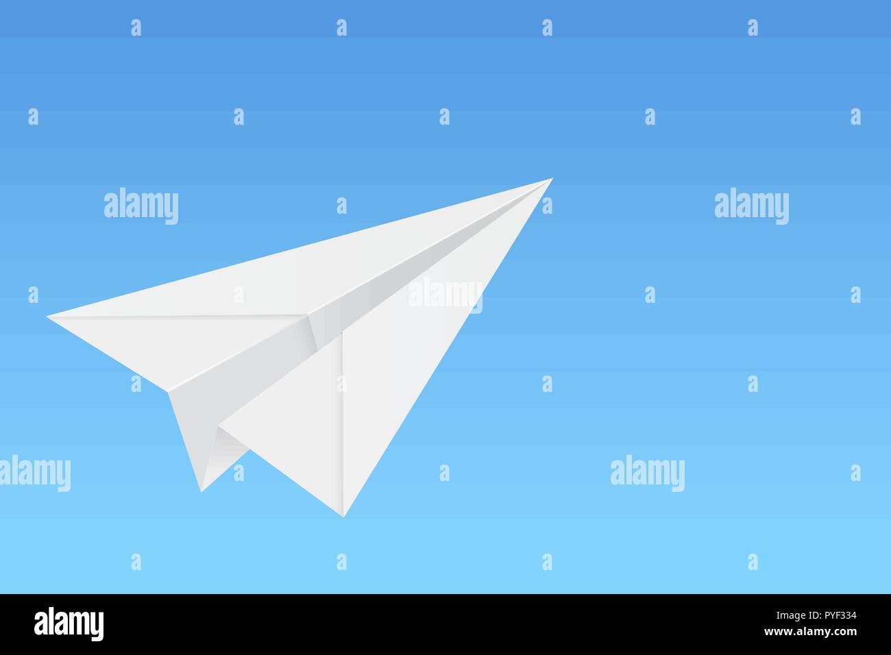 Blue paper plane 3d Stock Vector Images - Alamy