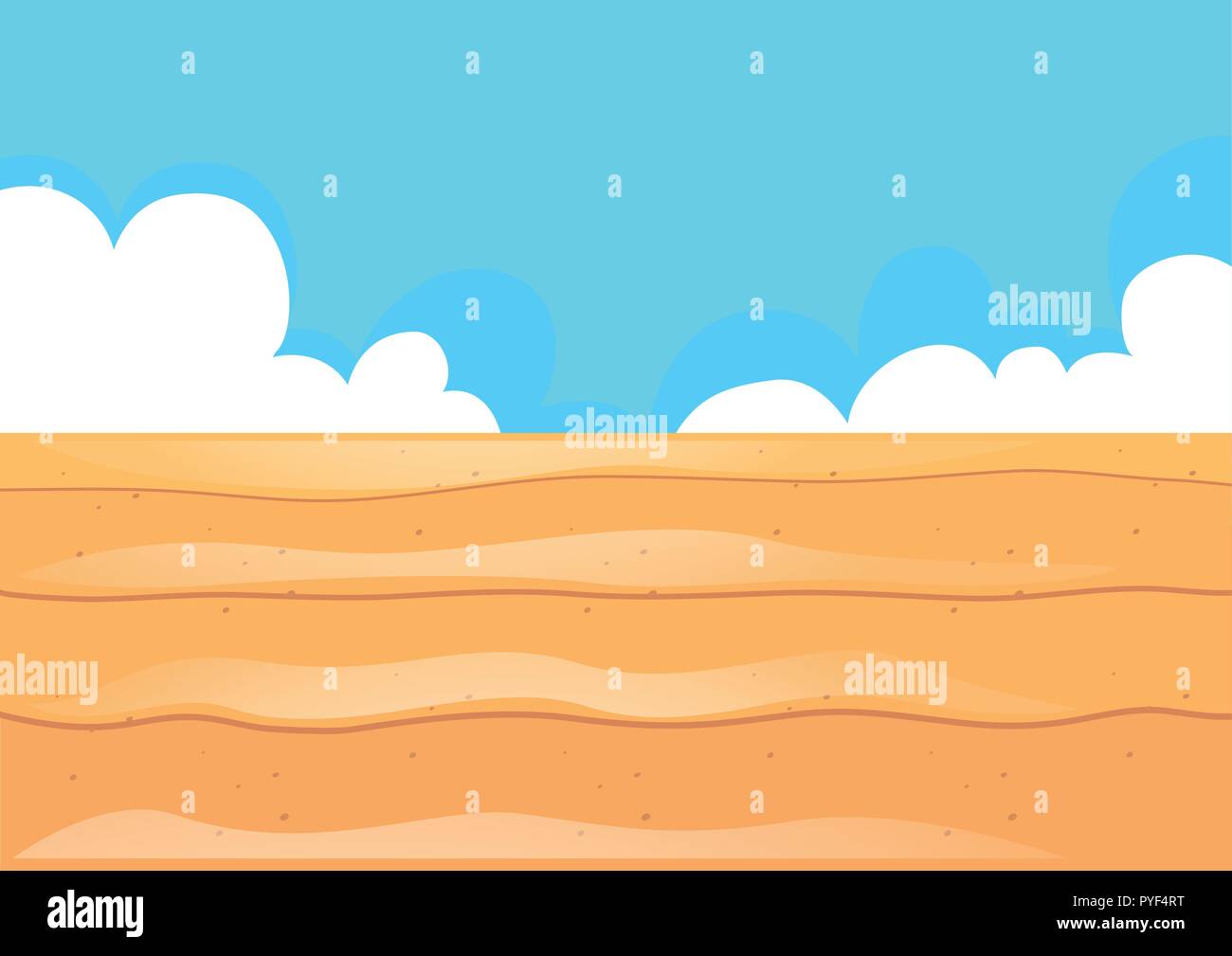 Nature scene with desert field illustration Stock Vector Image & Art ...