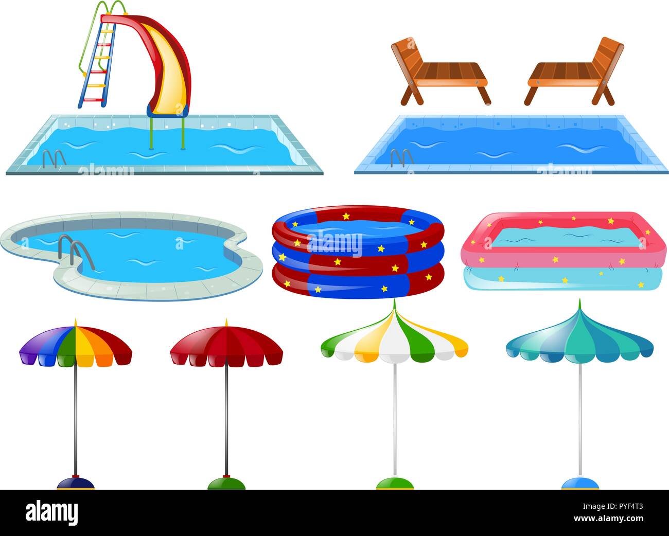 Rubber pools Stock Vector Images - Alamy