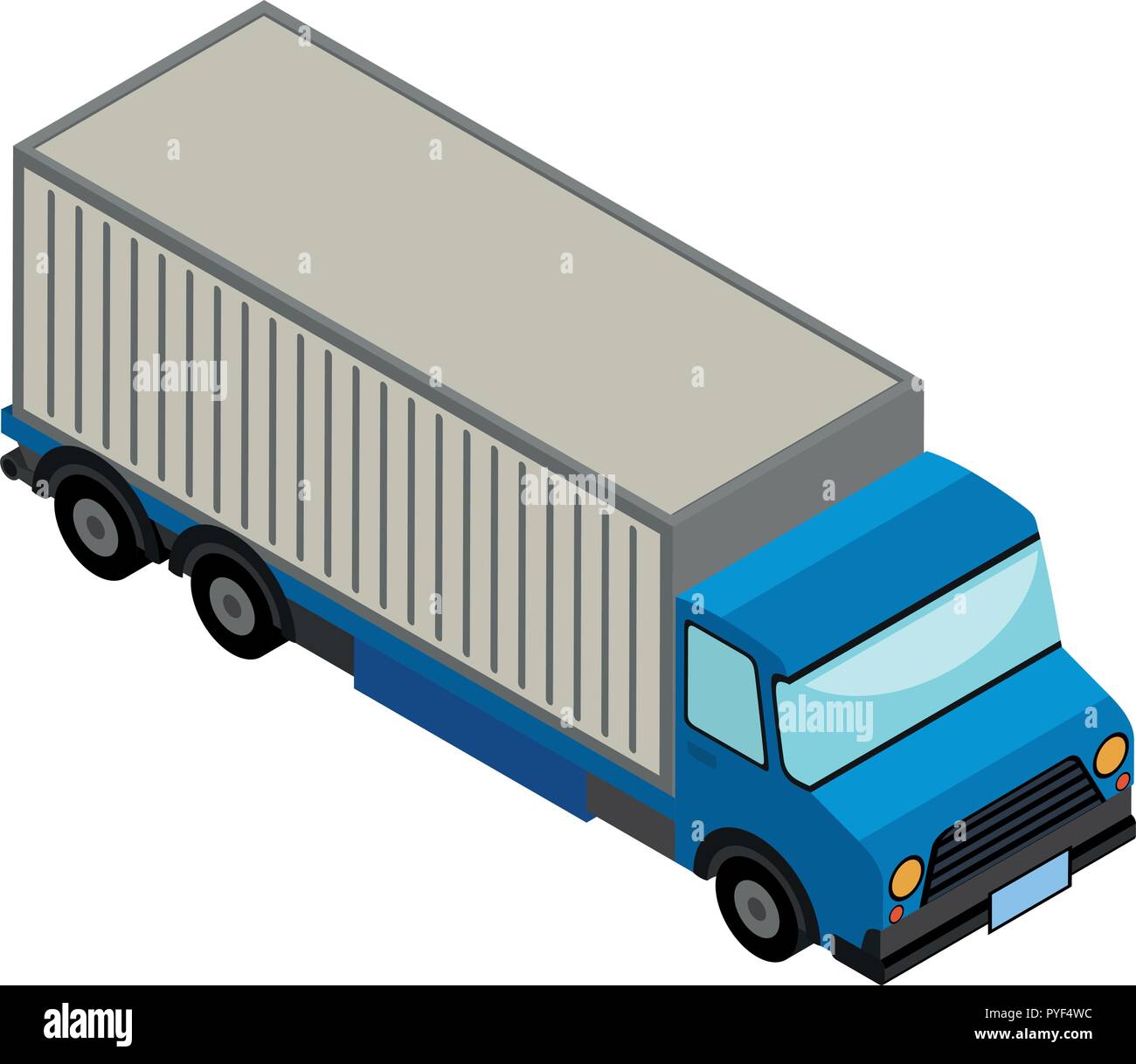 3D design for blue lorry truck illustration Stock Vector Image & Art ...