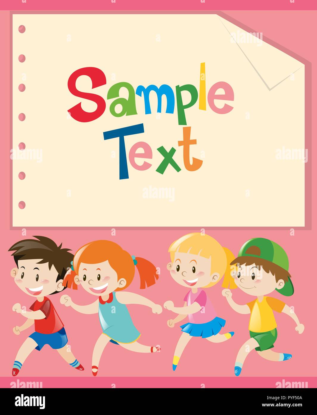 Child paper blank boy girl Stock Vector Images - Alamy