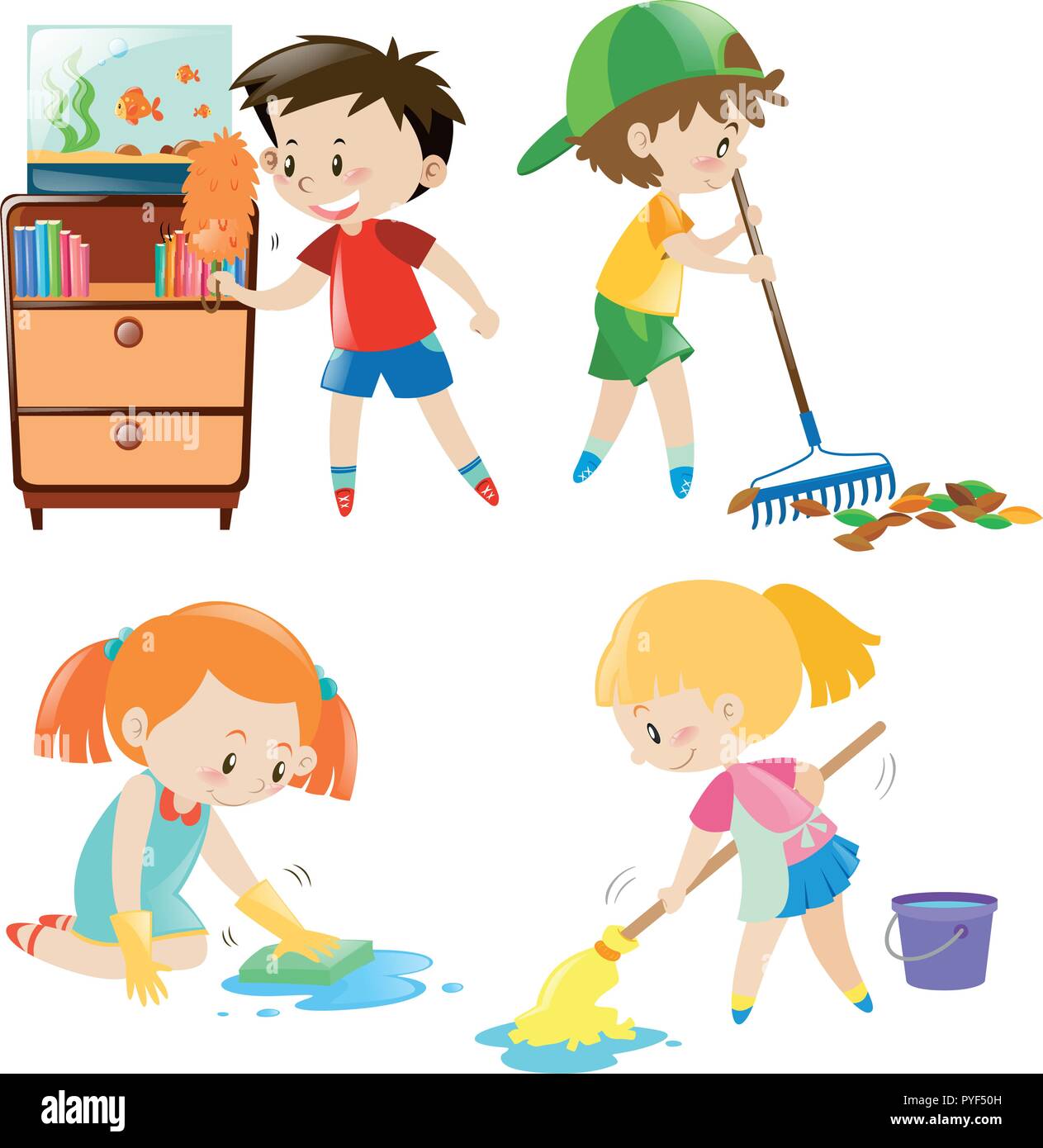 Doing chore chores Stock Vector Images - Alamy