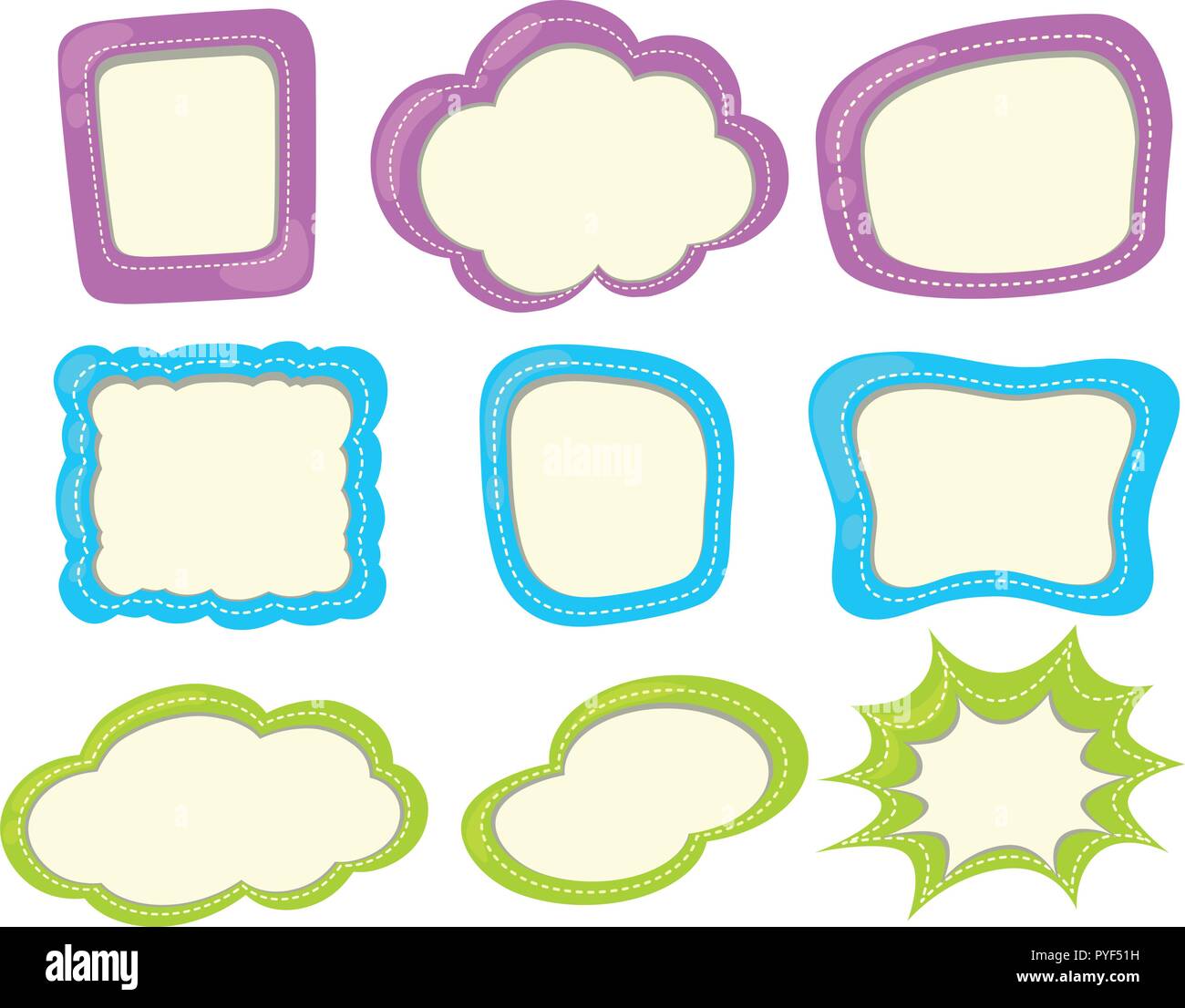 Label templates in three colors illustration Stock Vector Image & Art ...