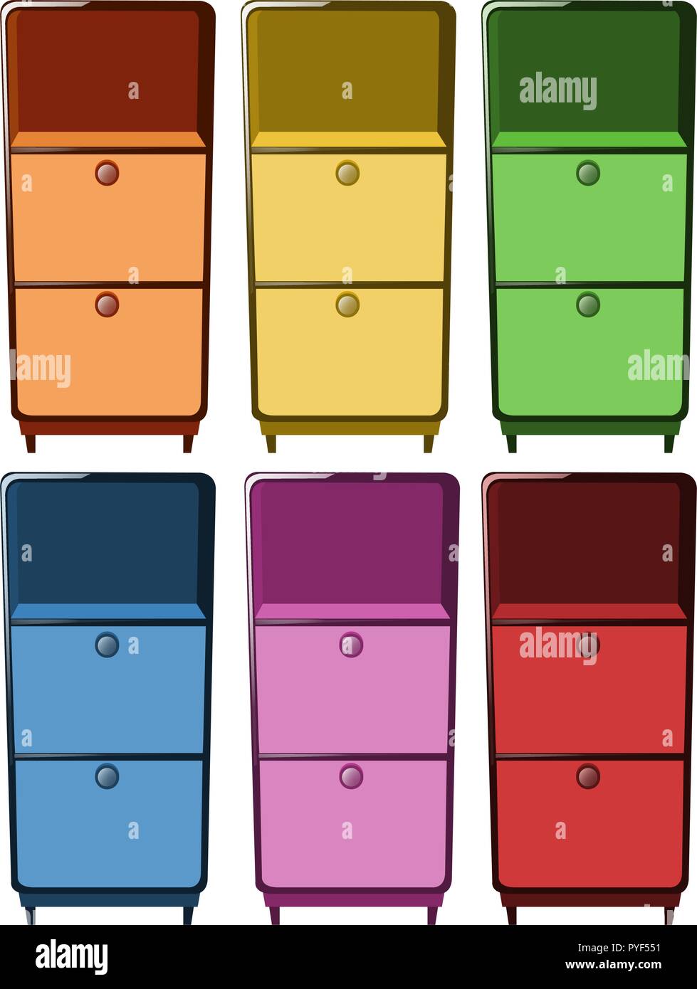 Six drawers Stock Vector Images - Alamy