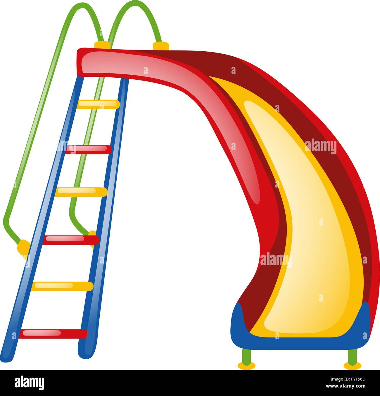 Colorful slide on white background illustration Stock Vector Image ...