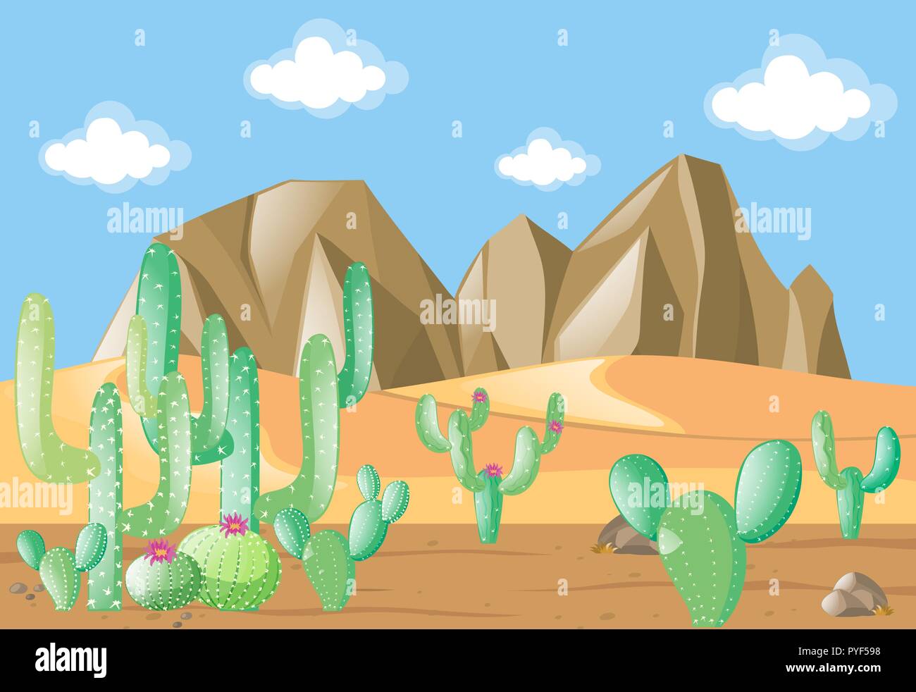 Cactus in a park Stock Vector Images - Alamy