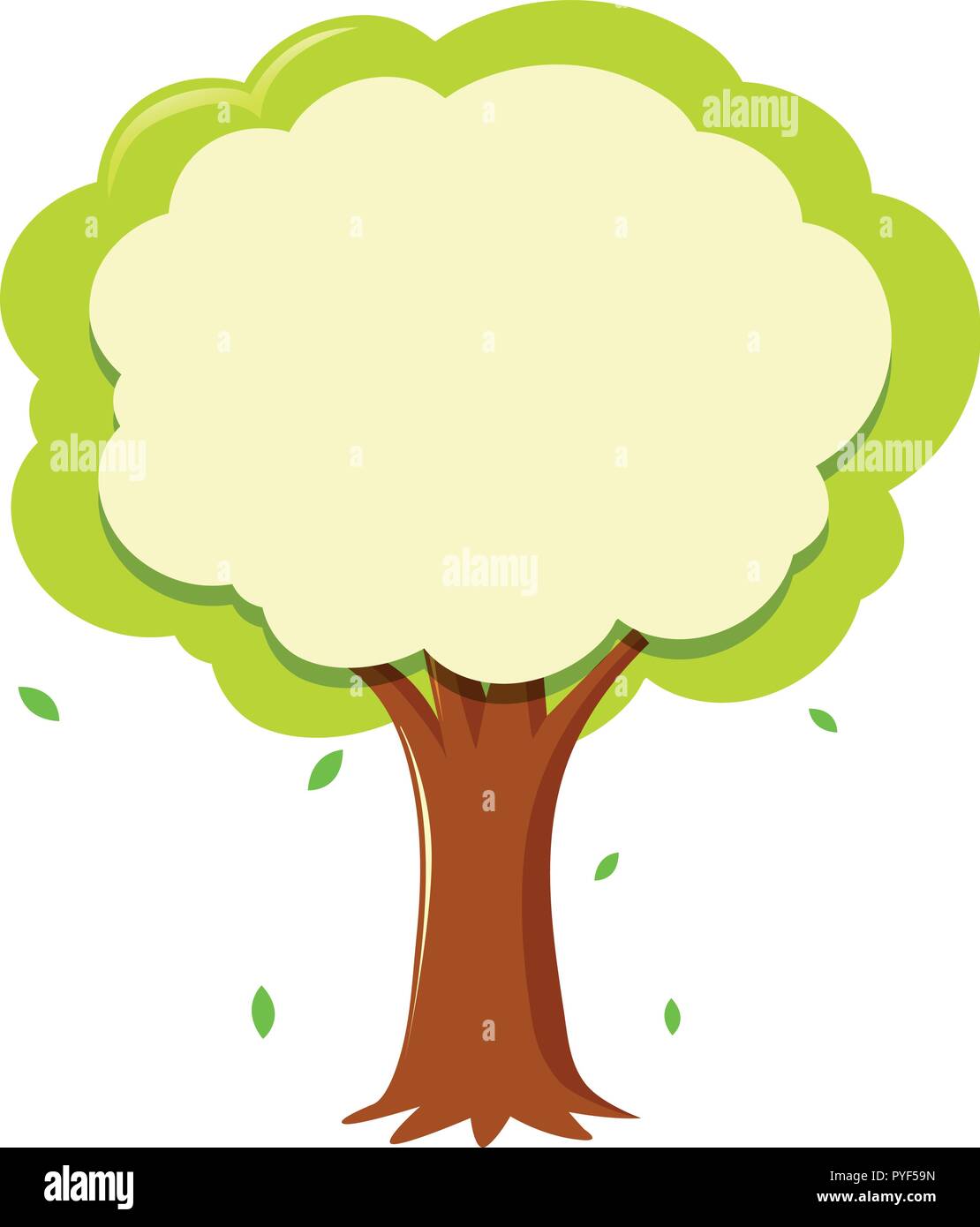 Border template with green tree illustration Stock Vector Image & Art ...