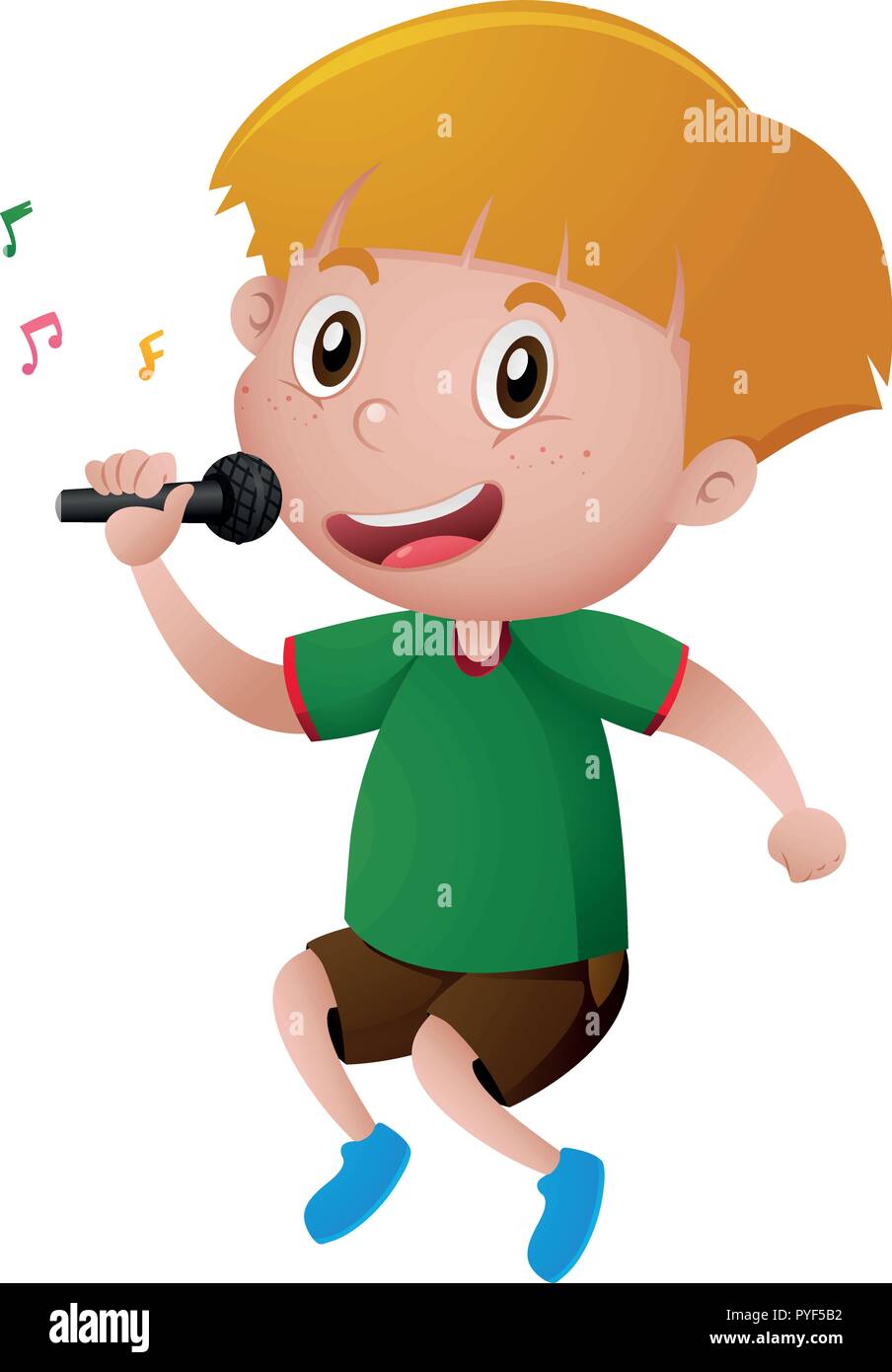 Boy Singer Clipart