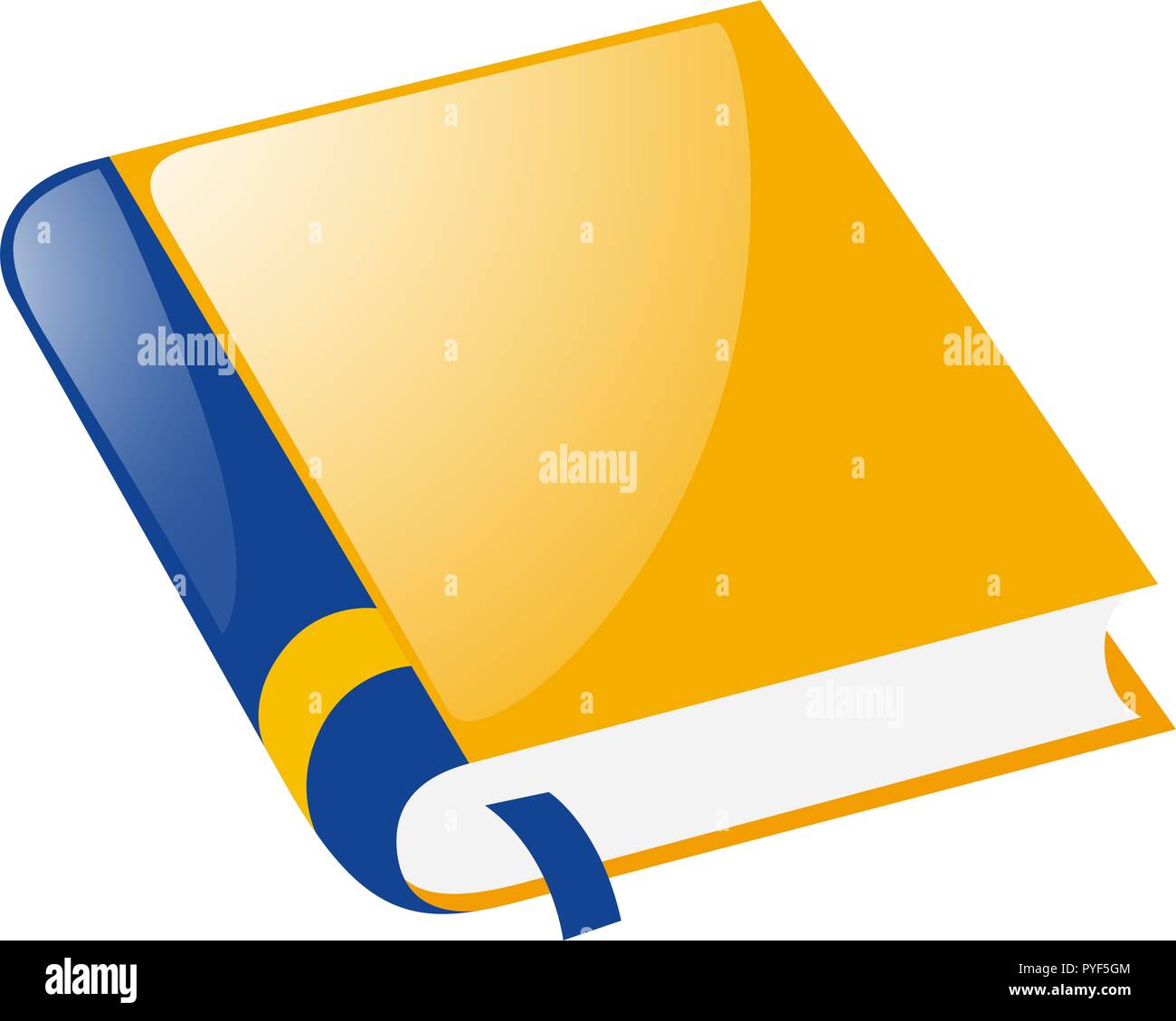 Yellow book on white background illustration Stock Vector Image & Art ...