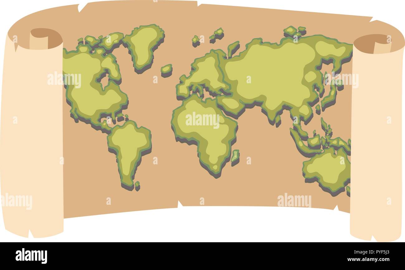 Worldmap on brown paper illustration Stock Vector Image & Art - Alamy