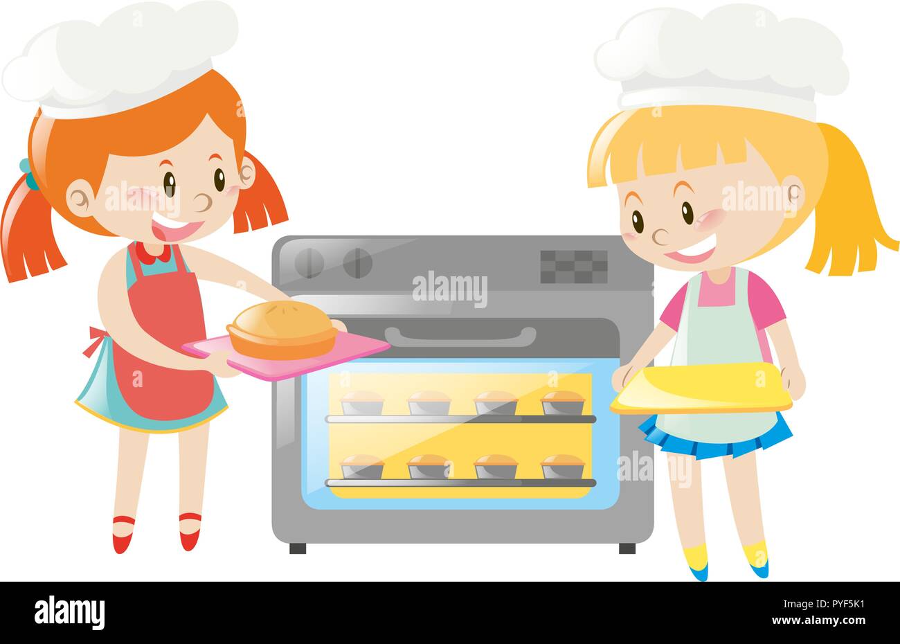 Girl Baking Clipart