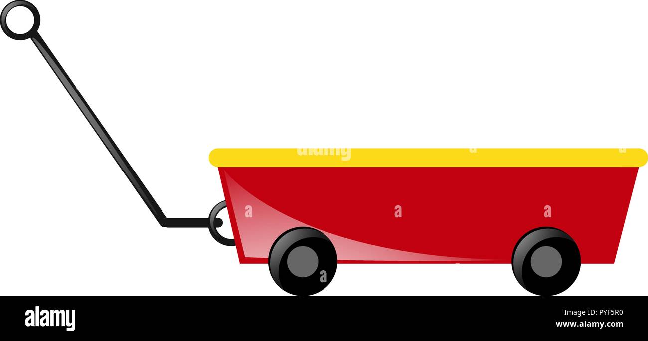 Red and white wagon Stock Vector Images - Alamy