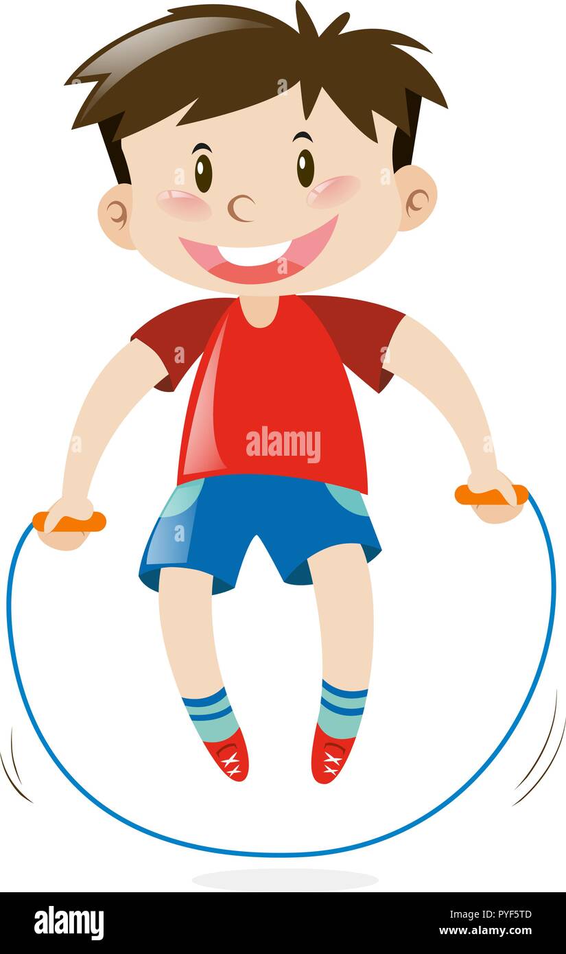 Kid Skipping Clipart