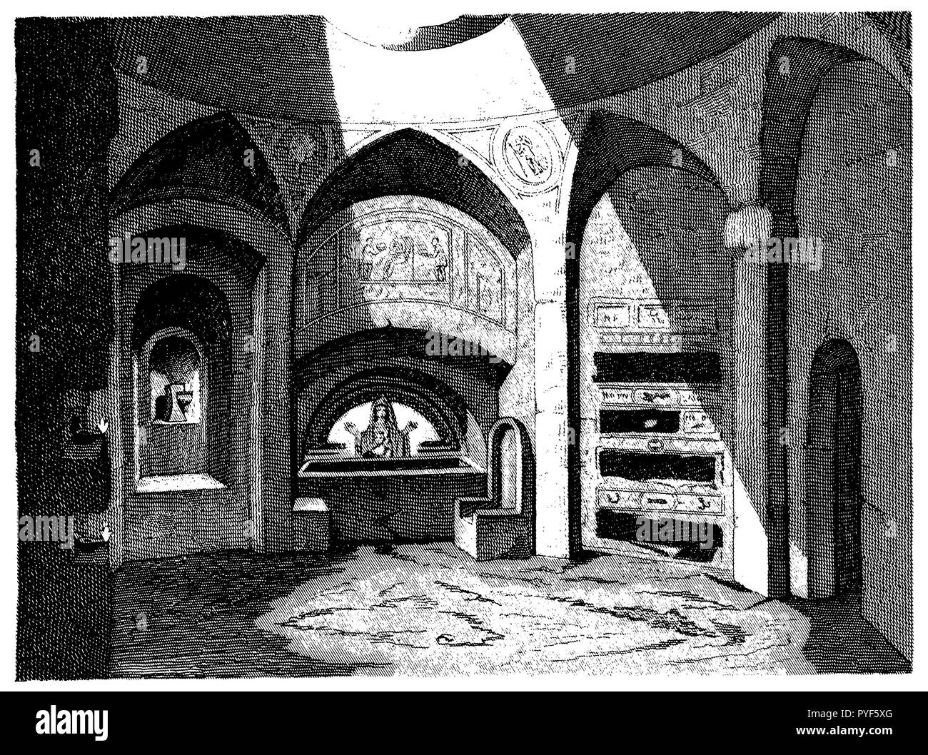 Church and cult: place of worship of the catacombs Stock Photo - Alamy