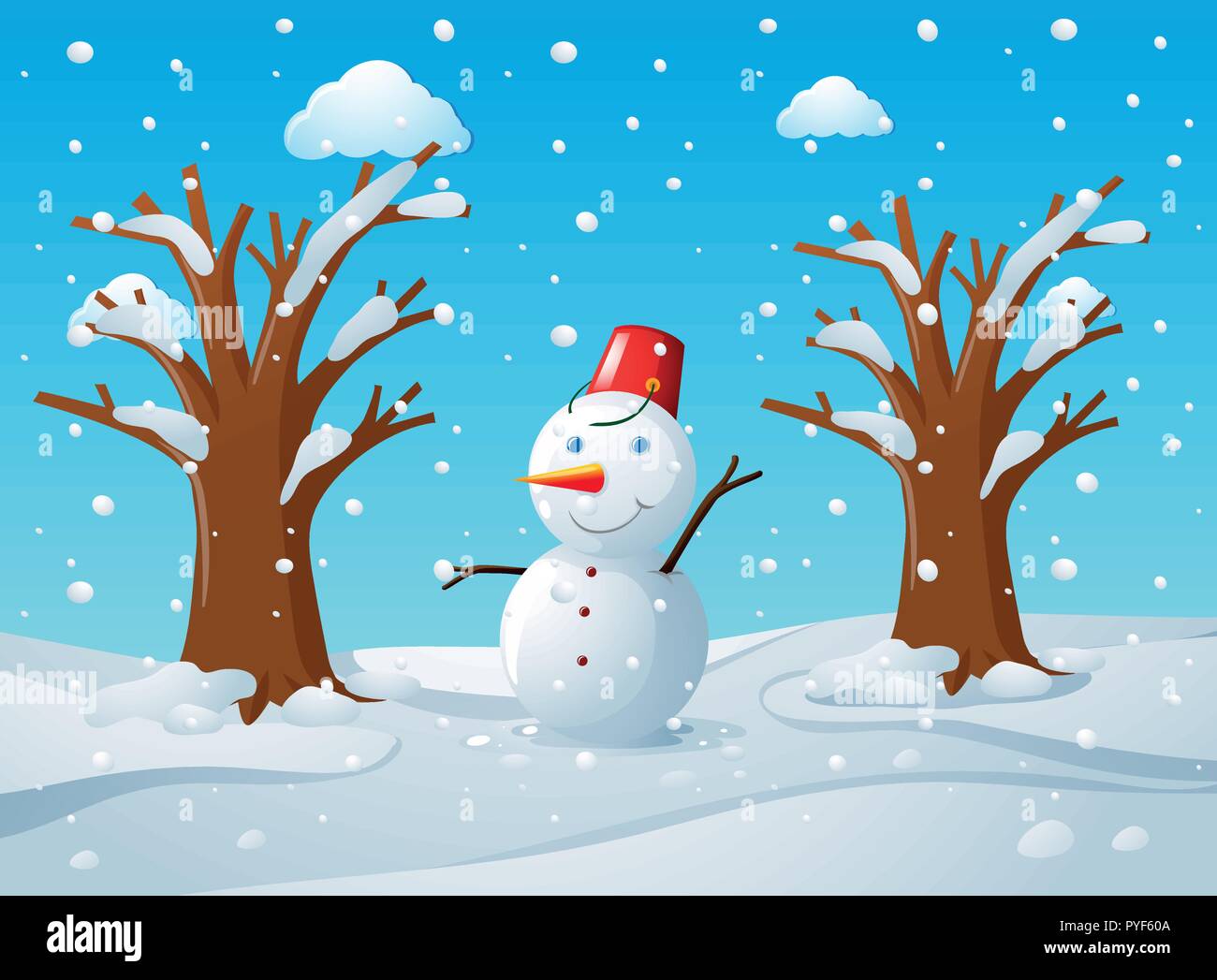 Snowman environment Stock Vector Images - Alamy