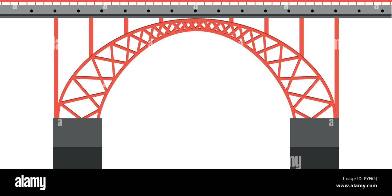 Railroad bridge structure Stock Vector Images - Alamy