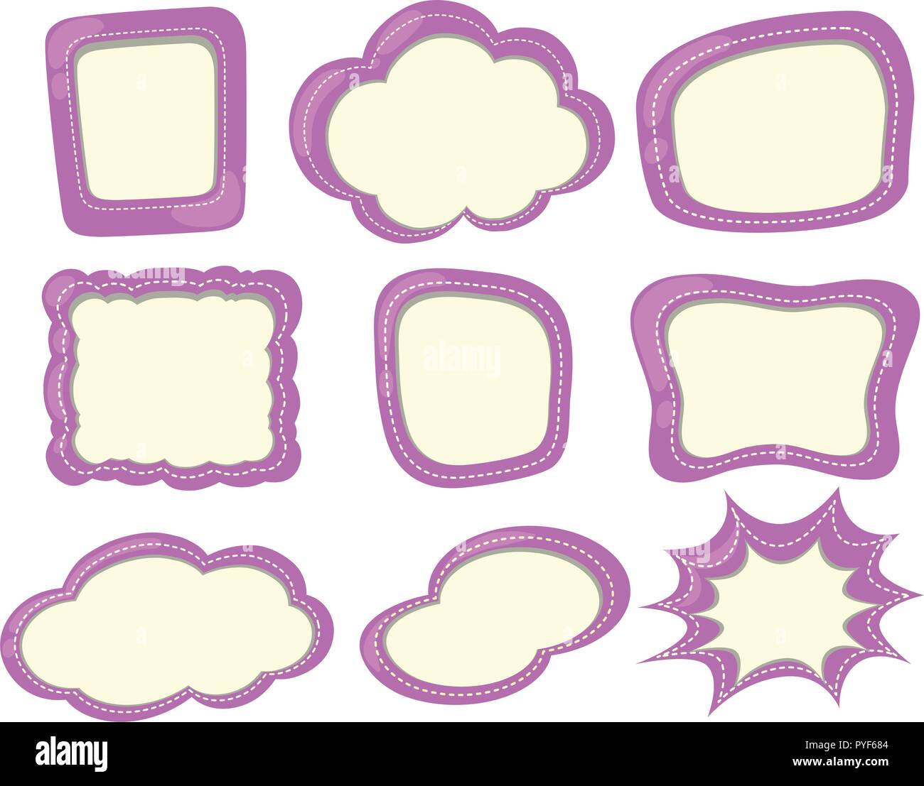 Label template in purple color illustration Stock Vector Image & Art ...