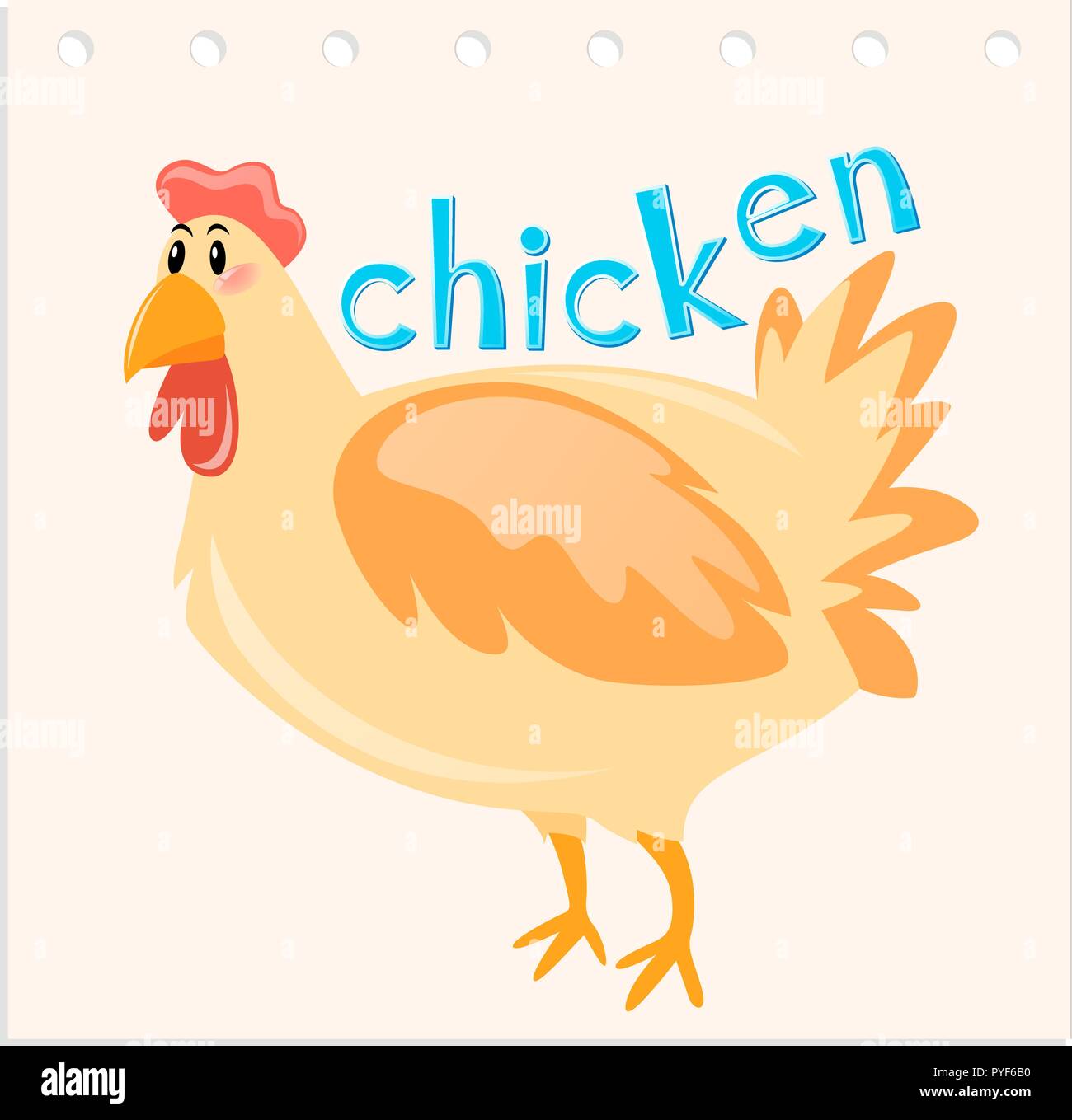 Chicken word Stock Vector Images - Alamy