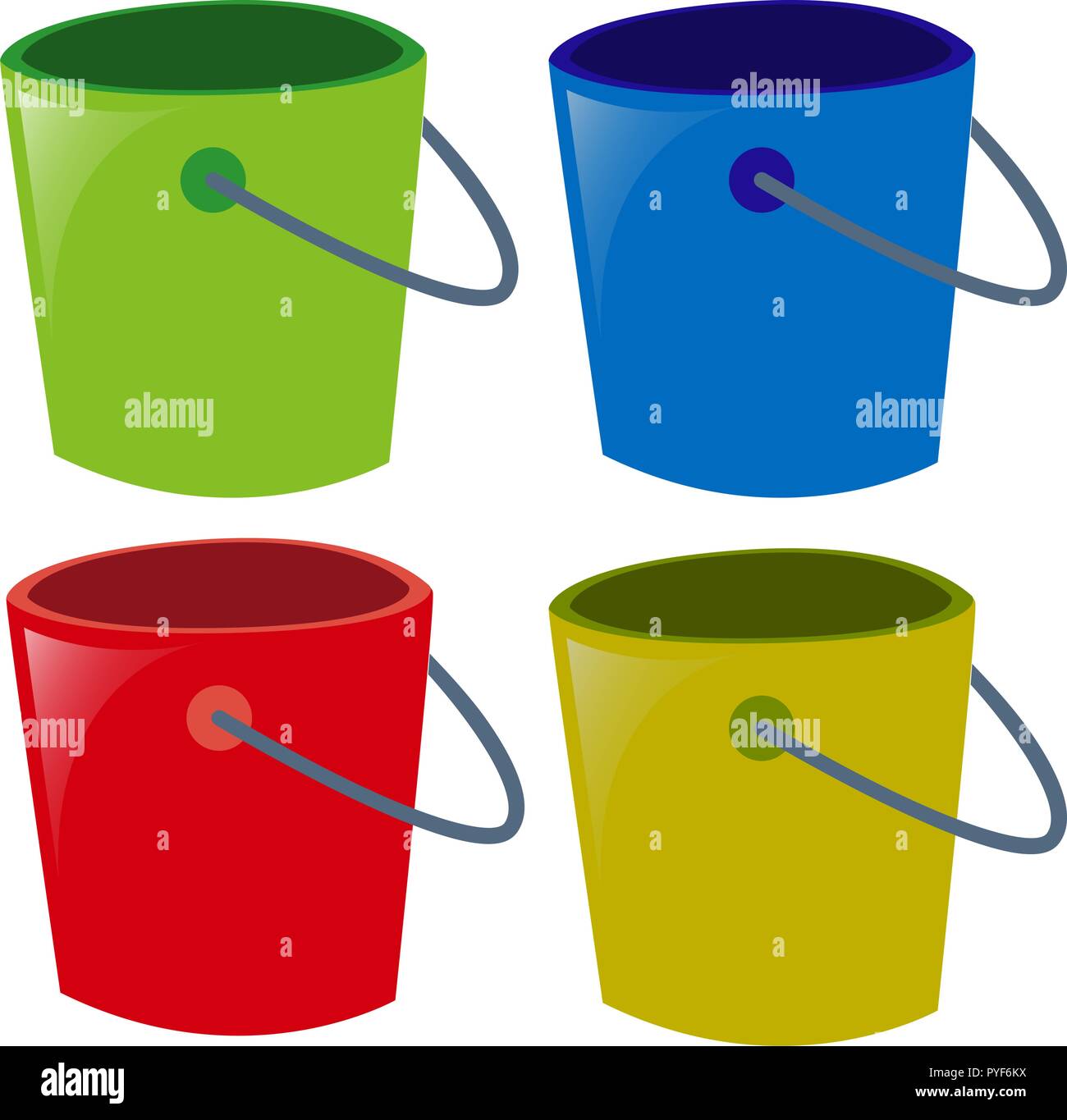 Collection buckets bucket Stock Vector Images - Alamy
