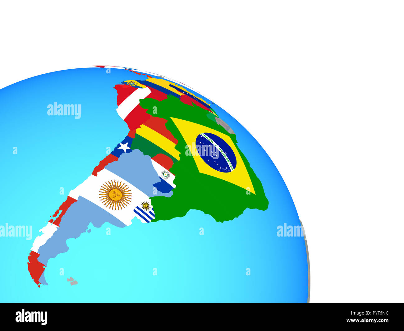 Map latin america flags countries hi-res stock photography and images ...
