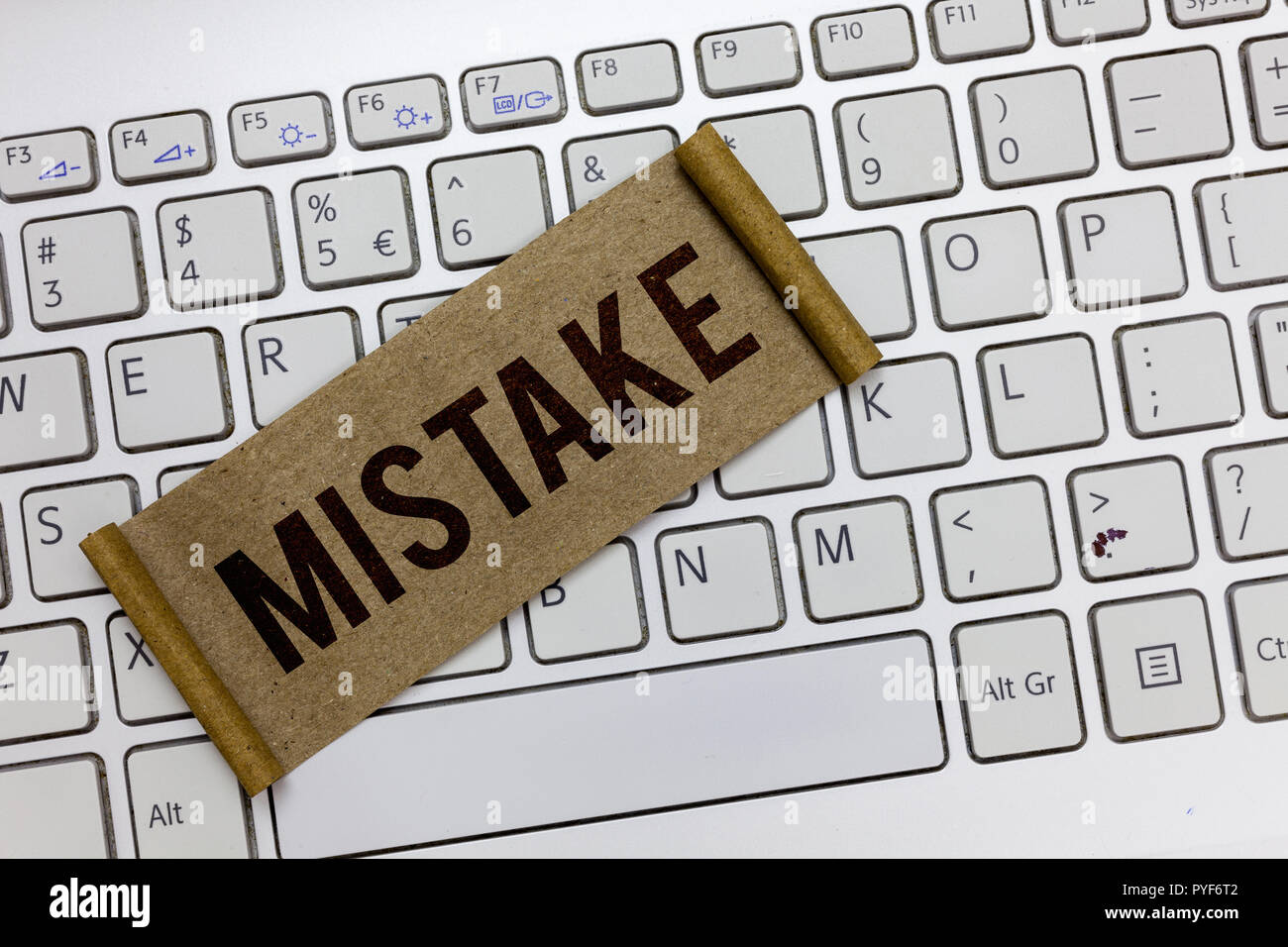 Handwriting text writing Mistake. Concept meaning Something not correct ...