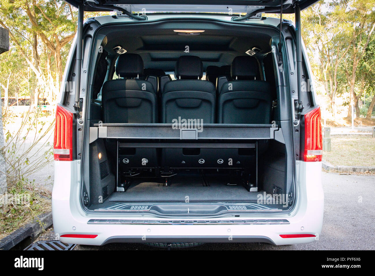 Hong Kong, China Feb 12, 2018 : Mercedes-Benz V-Class 2018 Trunk Feb 12 ...