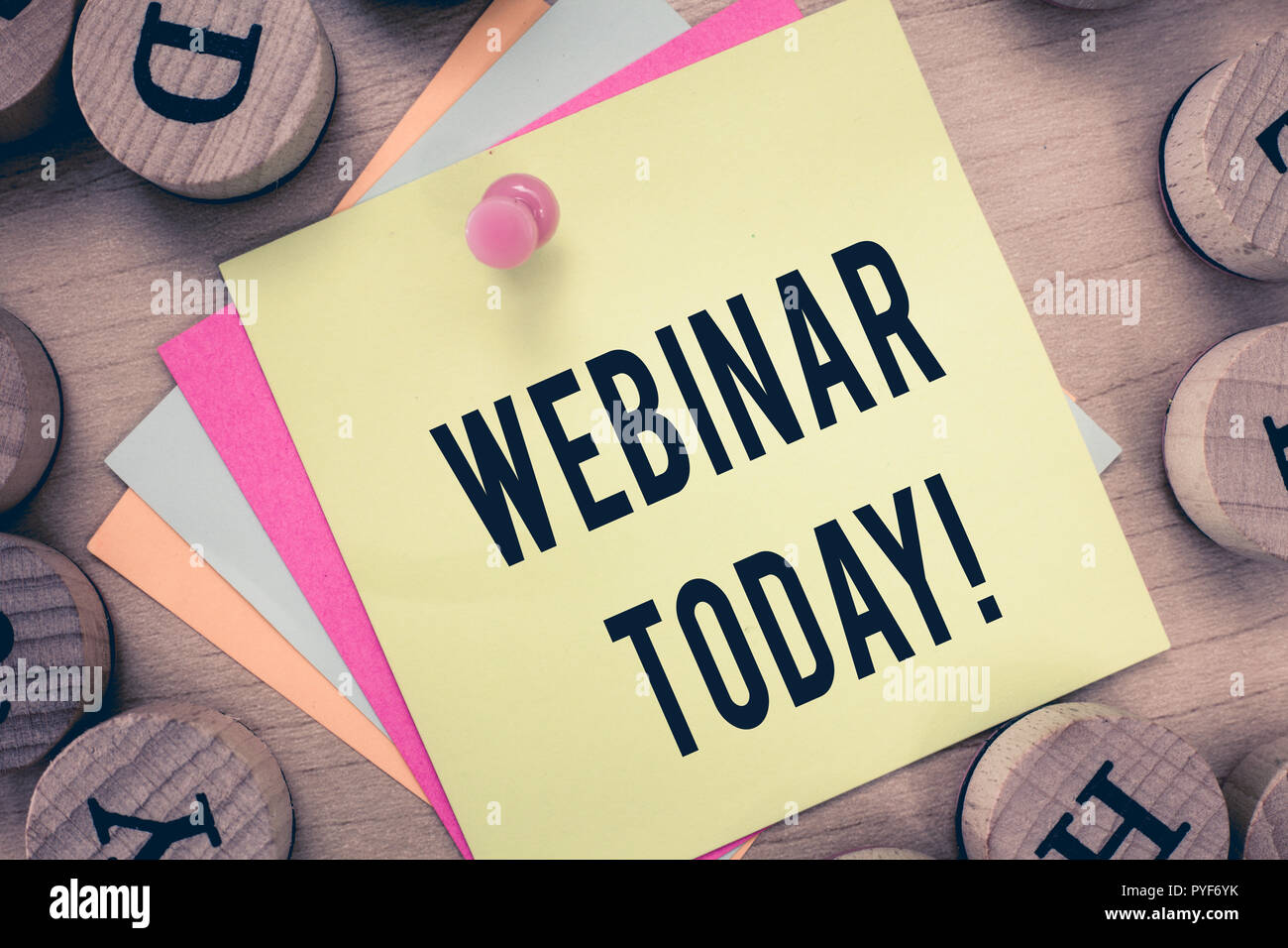 Text sign showing Webinar Today. Conceptual photo live online ...
