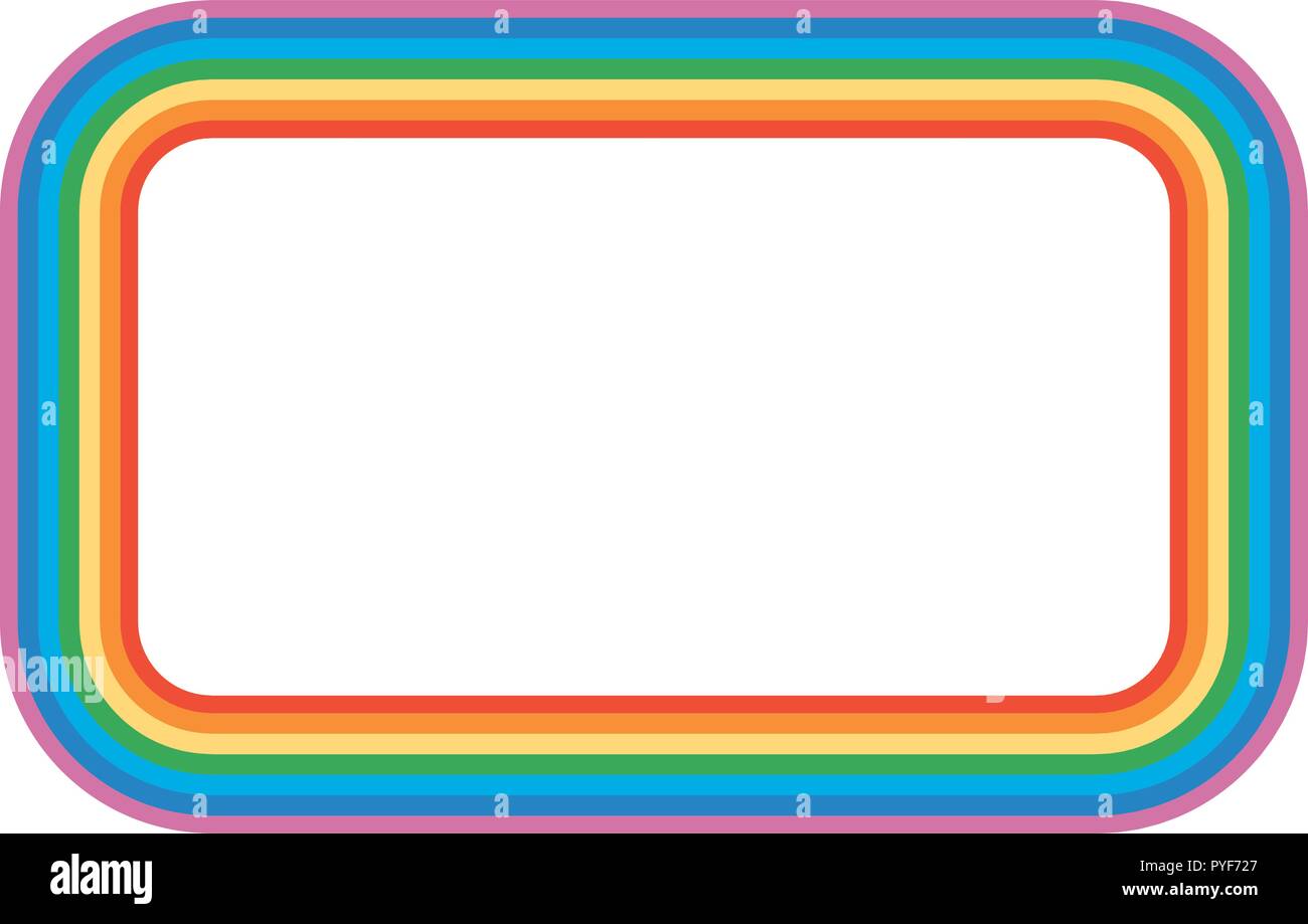 Frame design with rainbow illustration Stock Vector Image & Art - Alamy