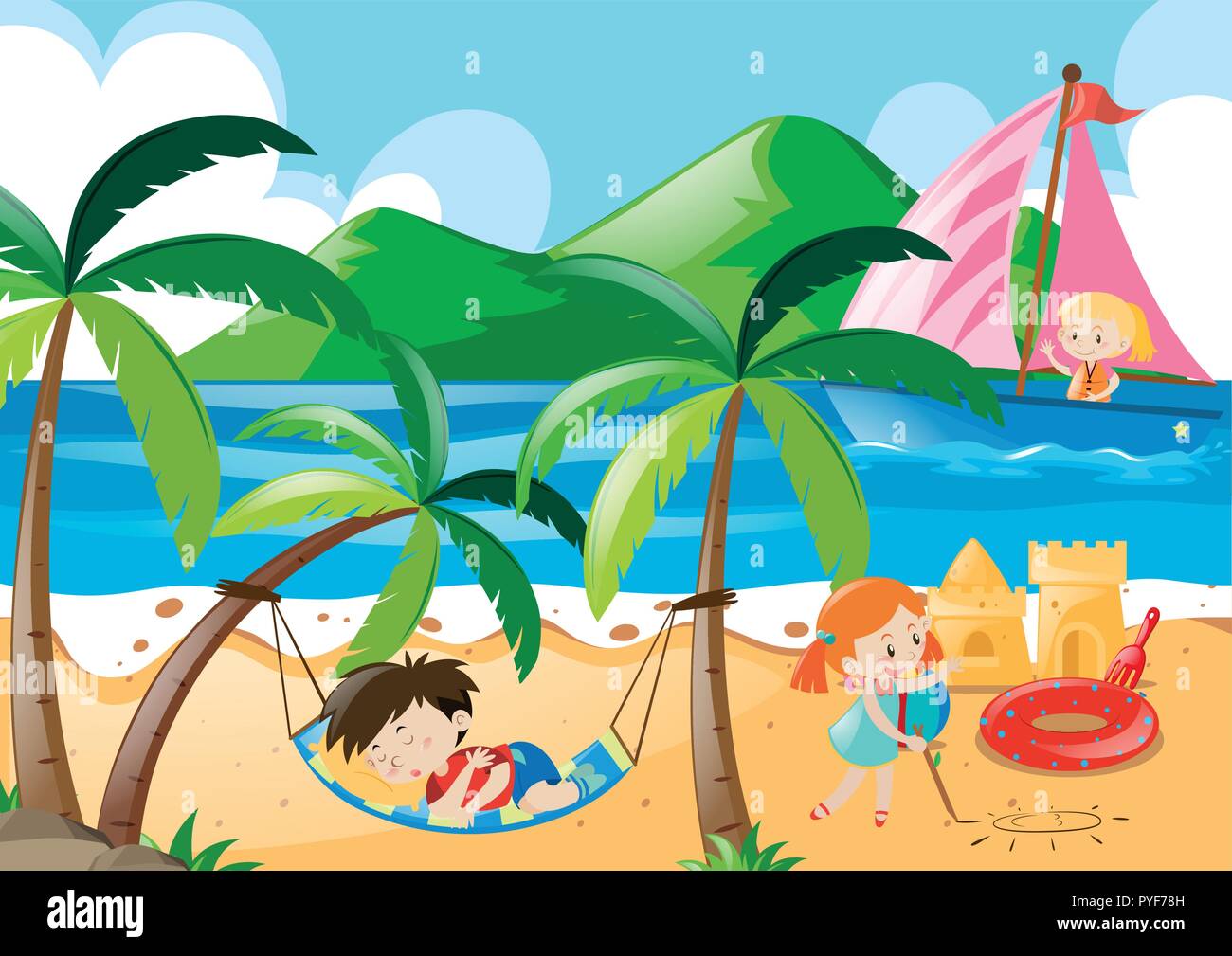 Children napping Stock Vector Images - Alamy