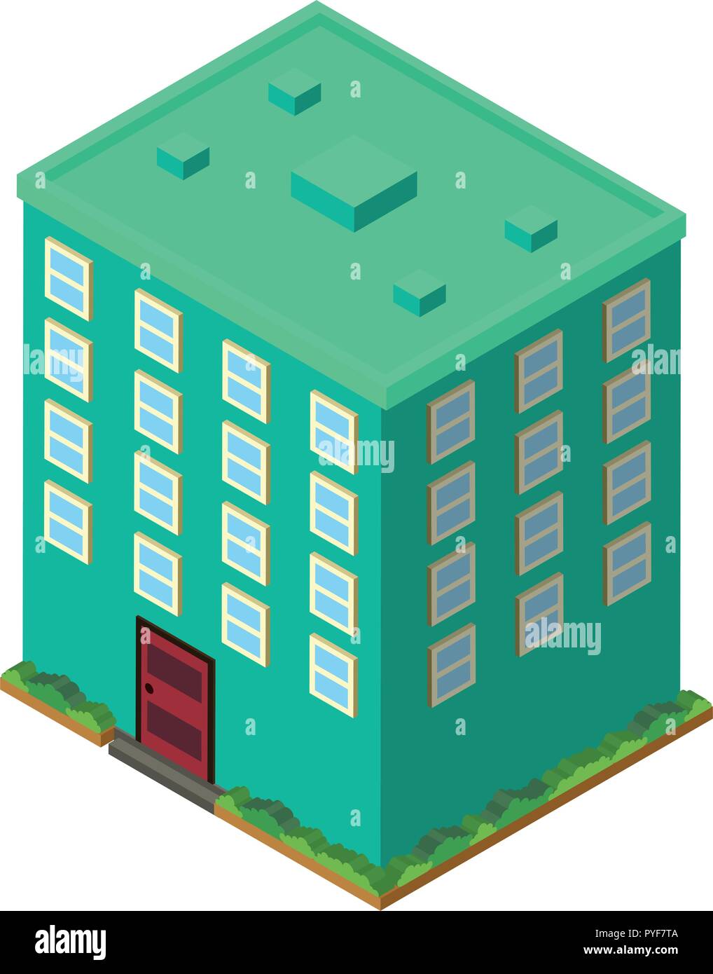 3D design for apartment building illustration Stock Vector Image & Art ...
