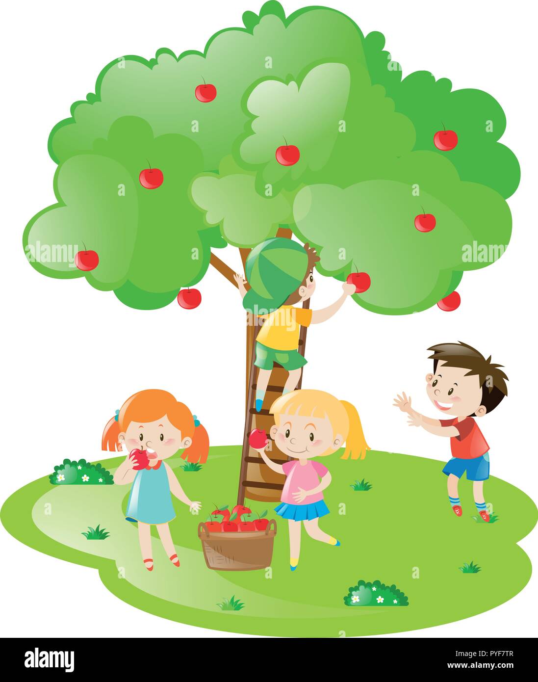 Apple Orchard Illustration