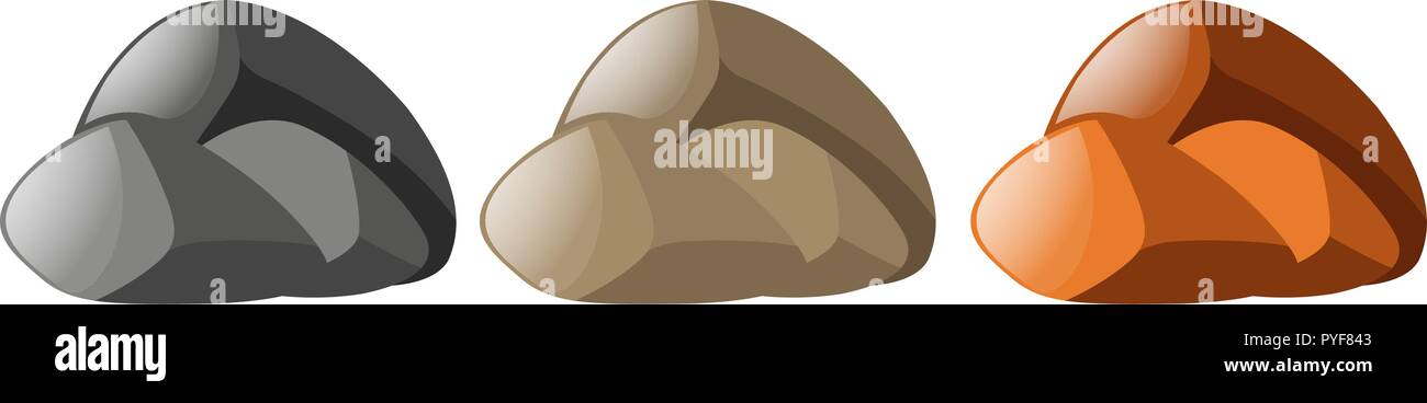 Set of different color rocks illustration Stock Vector Image & Art - Alamy