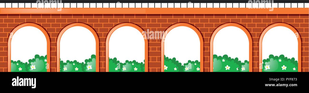 Bridge and wall design illustration Stock Vector Image & Art - Alamy