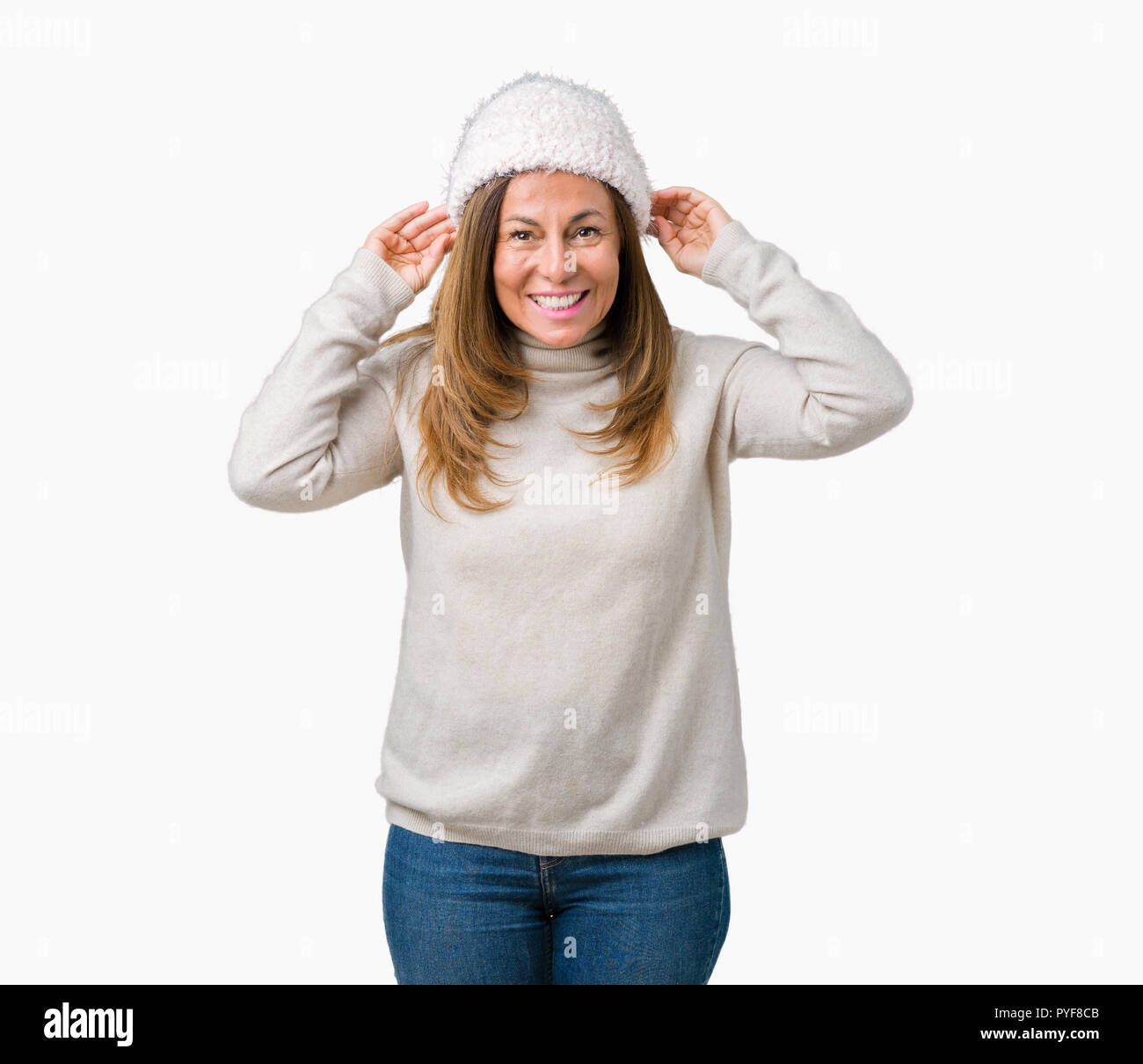 Woman pulling sweater over face hi-res stock photography and images - Alamy