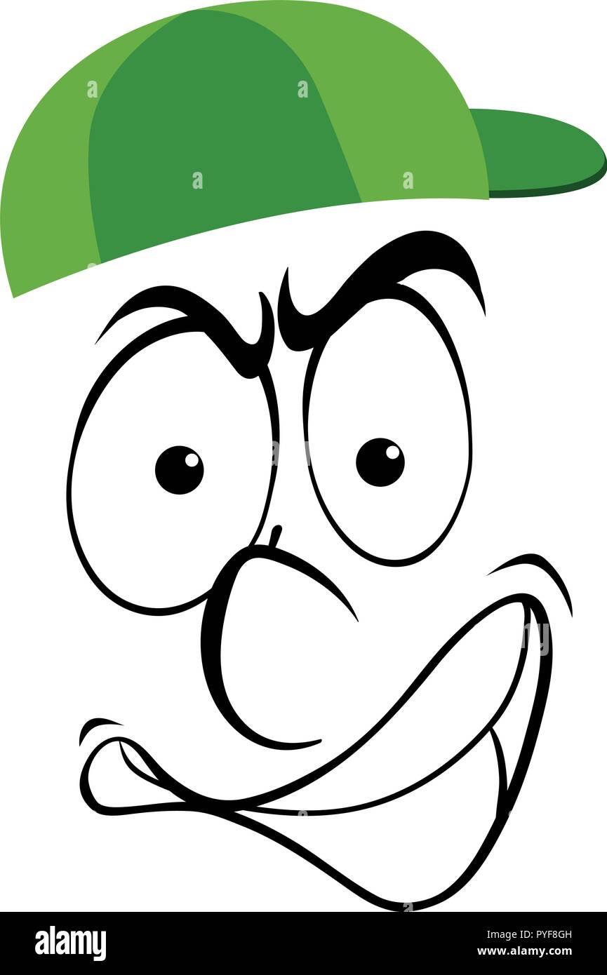 Angry face on white background illustration Stock Vector Image & Art ...