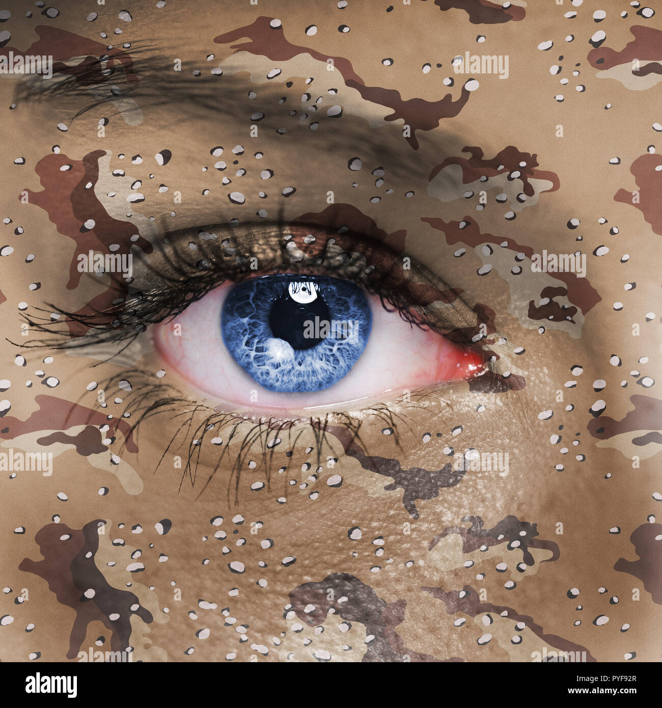 Soldier face paint hi-res stock photography and images - Alamy