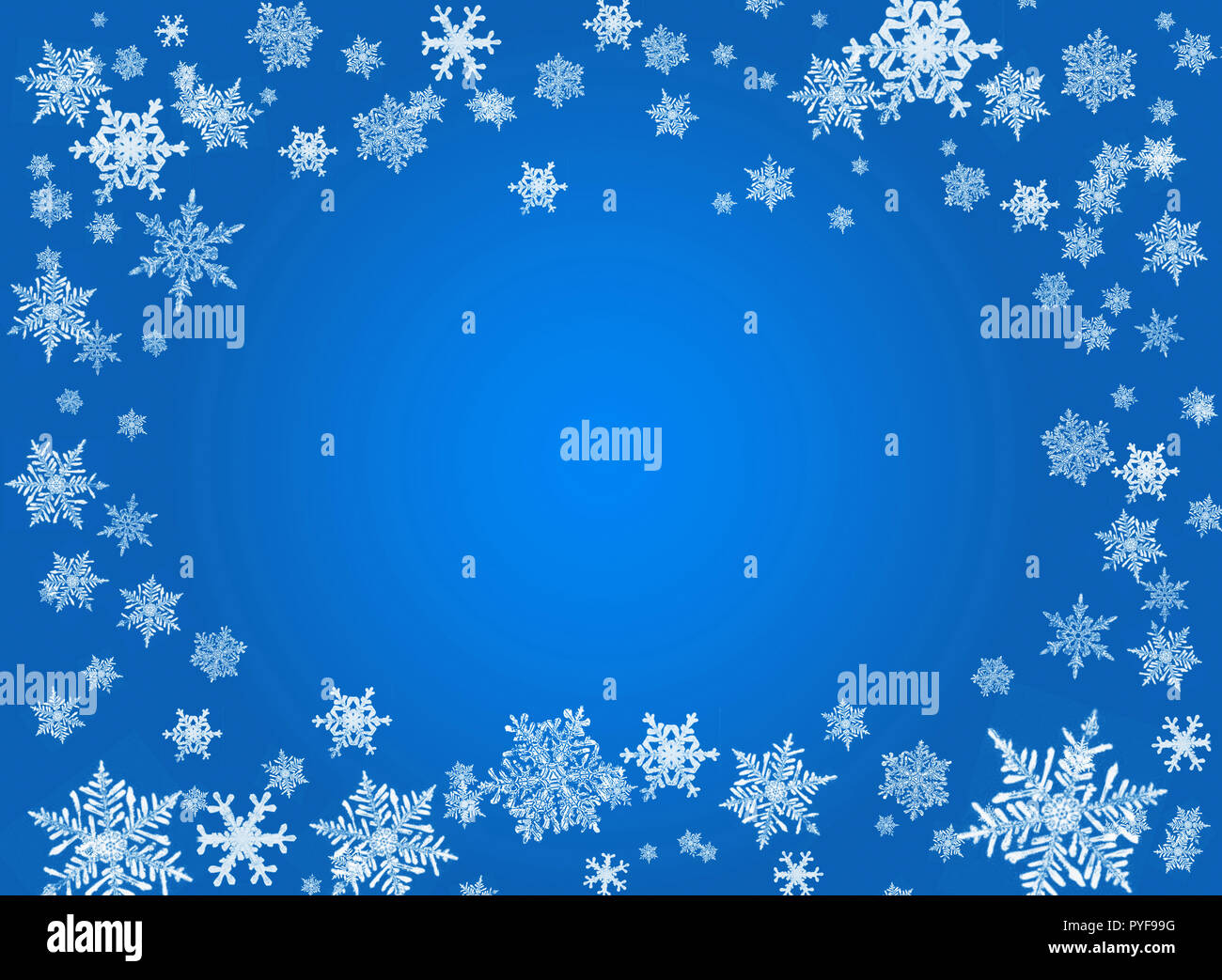 Blue christmas background with snowflakes Stock Photo - Alamy