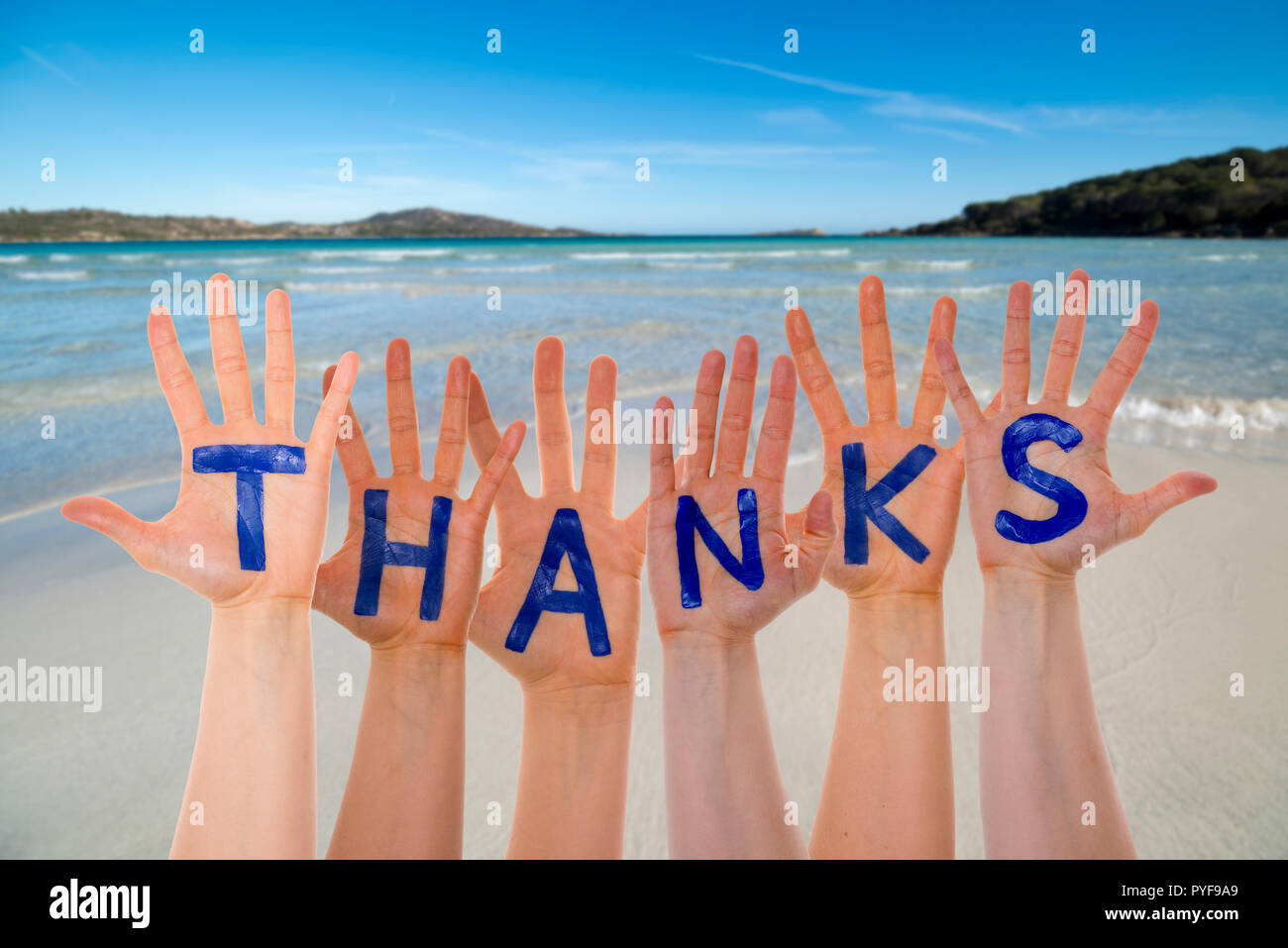Thanks hands hi-res stock photography and images - Alamy
