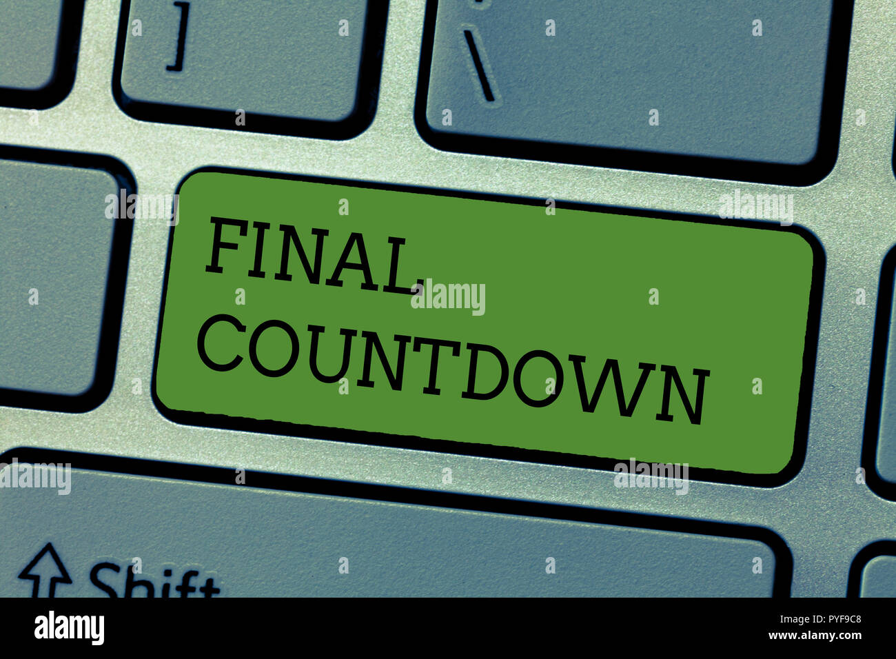 Writing note showing Final Countdown. Business photo showcasing Last ...