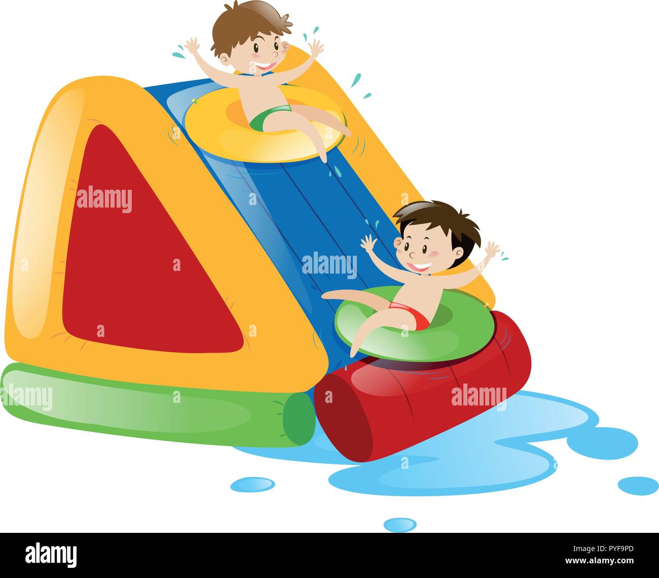 Inflatable Water Slide Clip Art