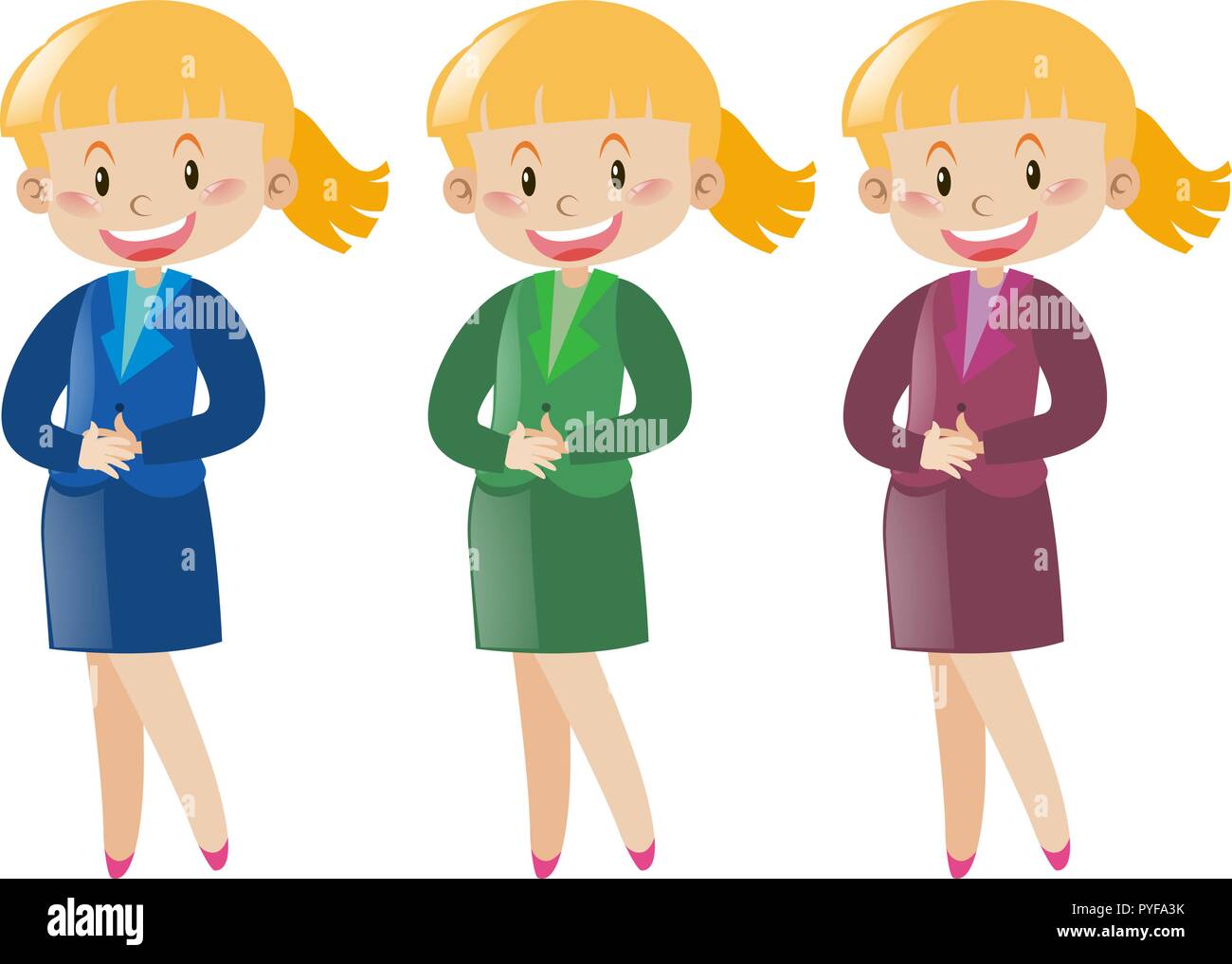 Women in business clothes illustration Stock Vector Image & Art - Alamy