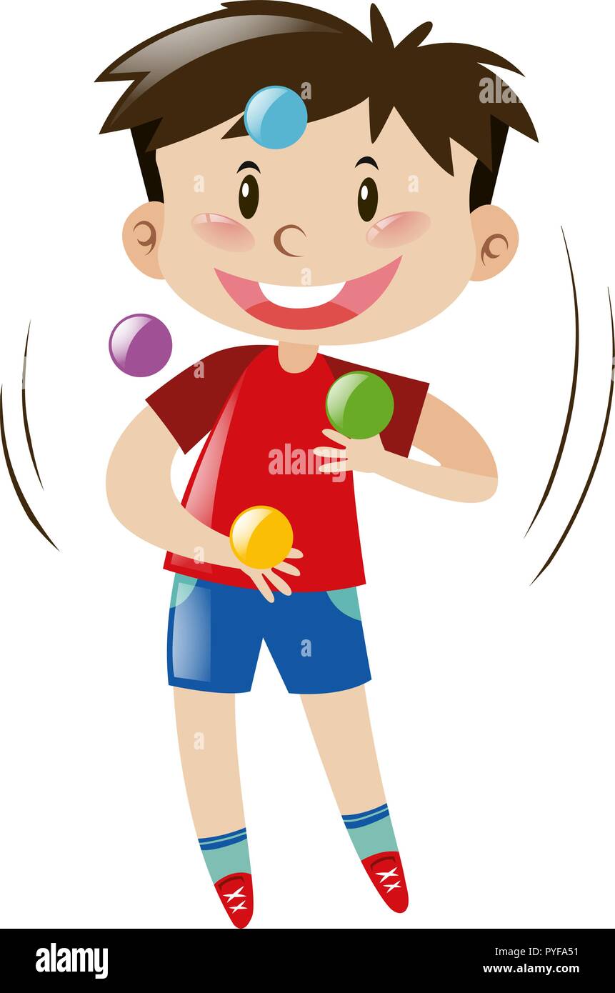 Boy juggling Stock Vector Images - Alamy